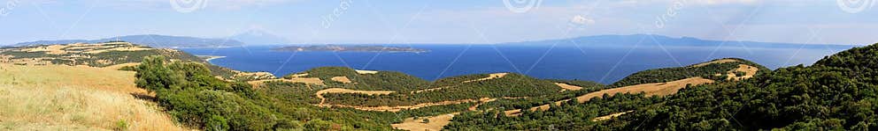 Kolpos Agiou Orous foto de stock. Imagem de grécia, panorama - 20552442