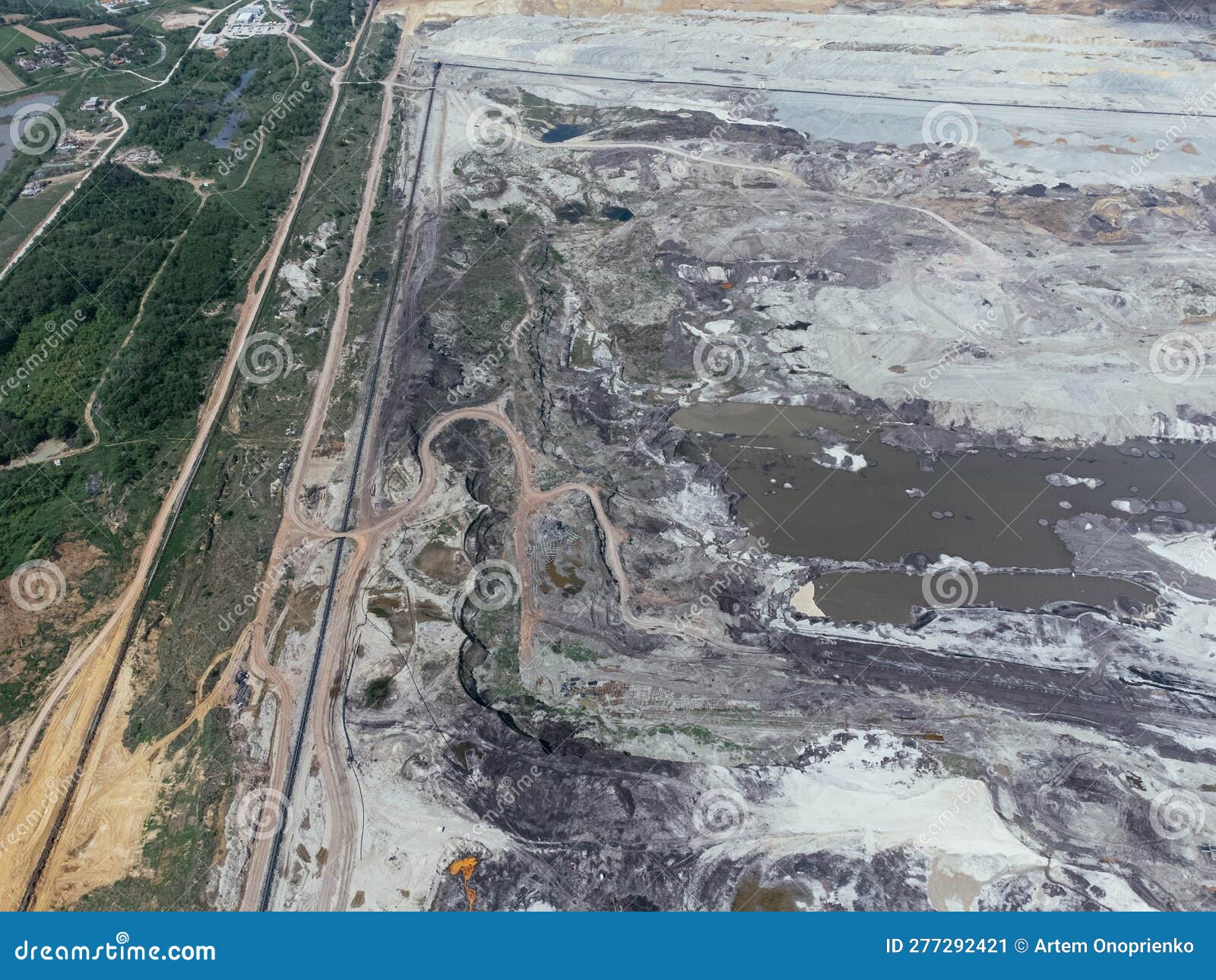 Kolubara Pit on Coal Mining by the Open Way. Lazarevac, Serbia Stock ...