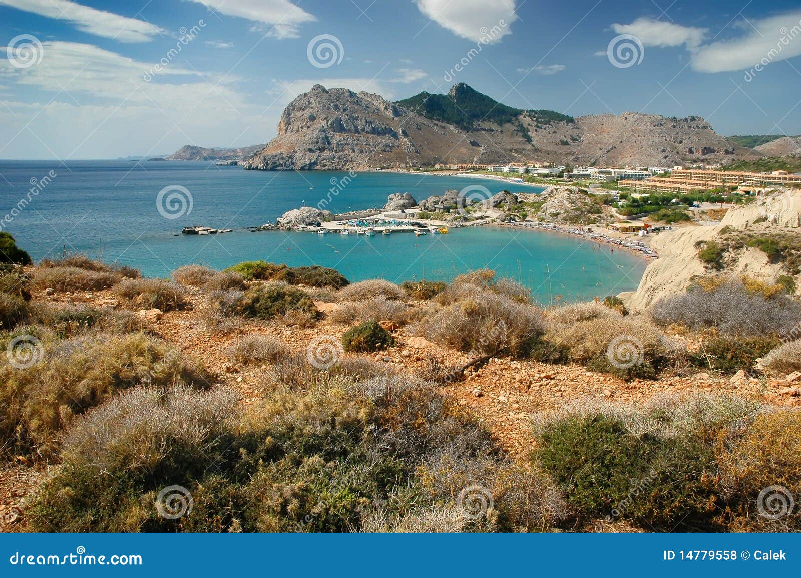 Kolymbia stock photo. Image of hill, island, rocky, landscape - 14779558