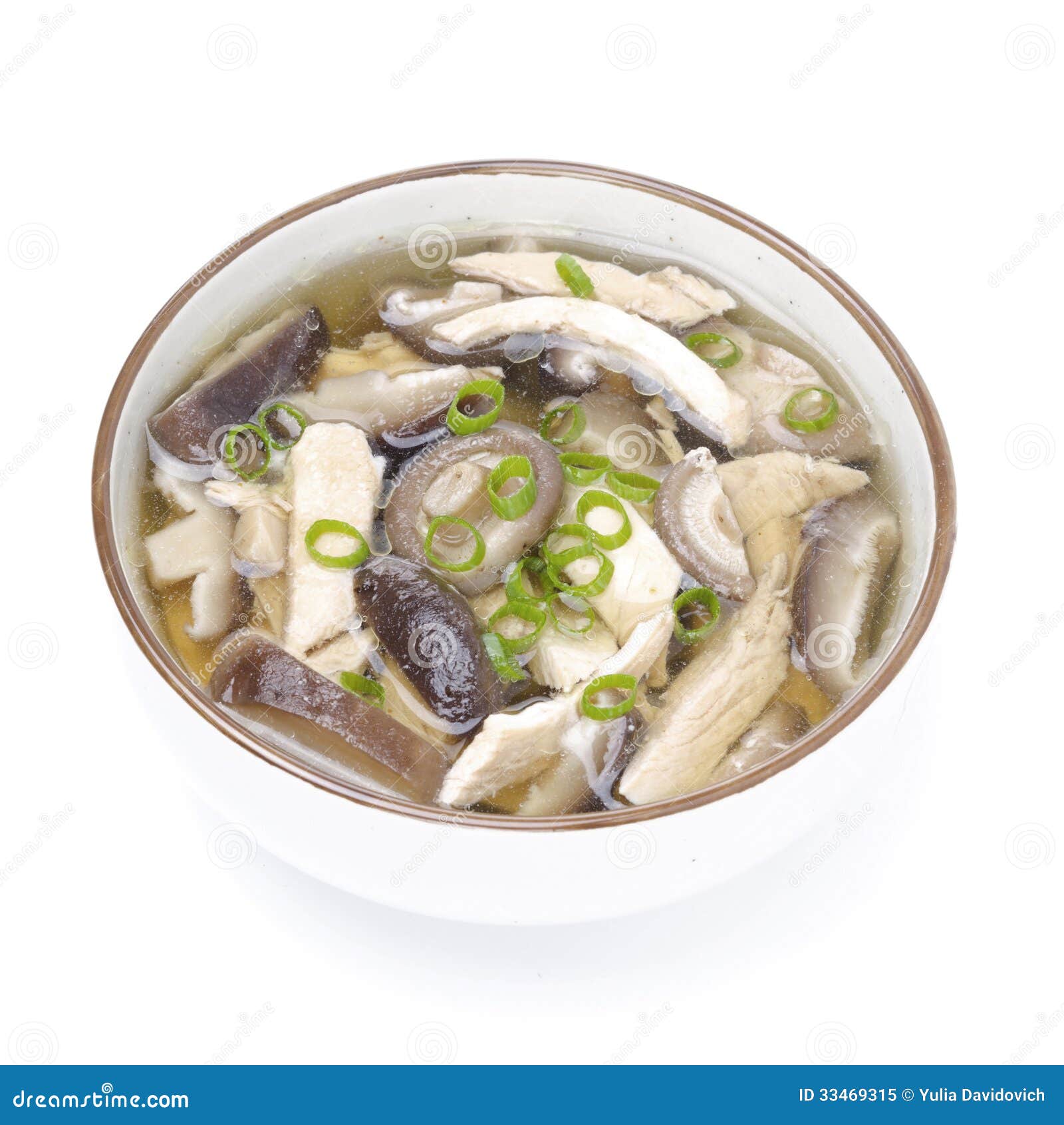 Kom Chinese Soep Met Kip, Shiitake Stock Afbeelding - Image of heerlijk ...