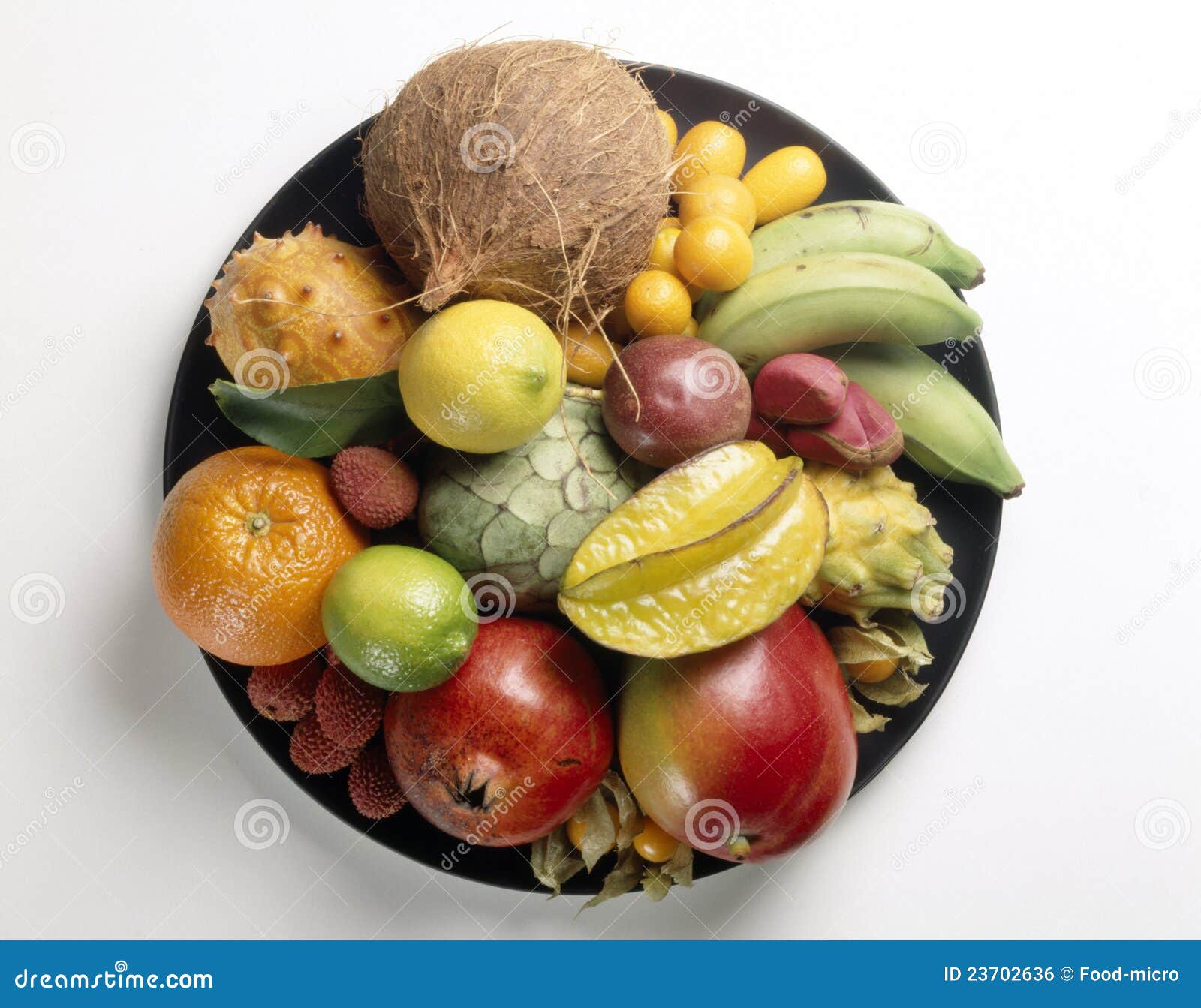 Kom exotisch fruit stock foto. Image of vrucht, ingrediënt - 23702636