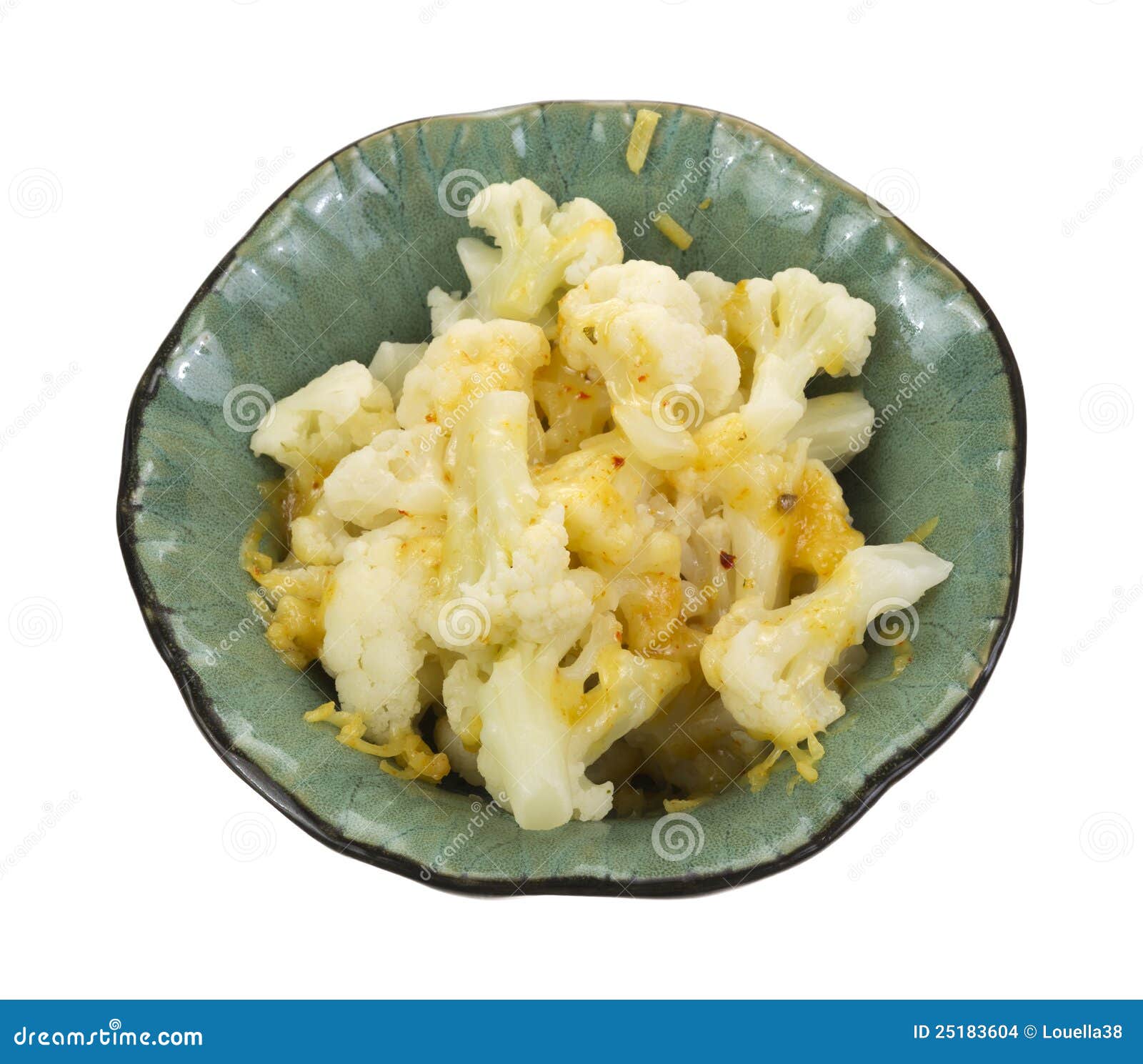 Kom Gekookte Bloemkool Met Kaas Stock Foto - Image of groen, kruidig ...