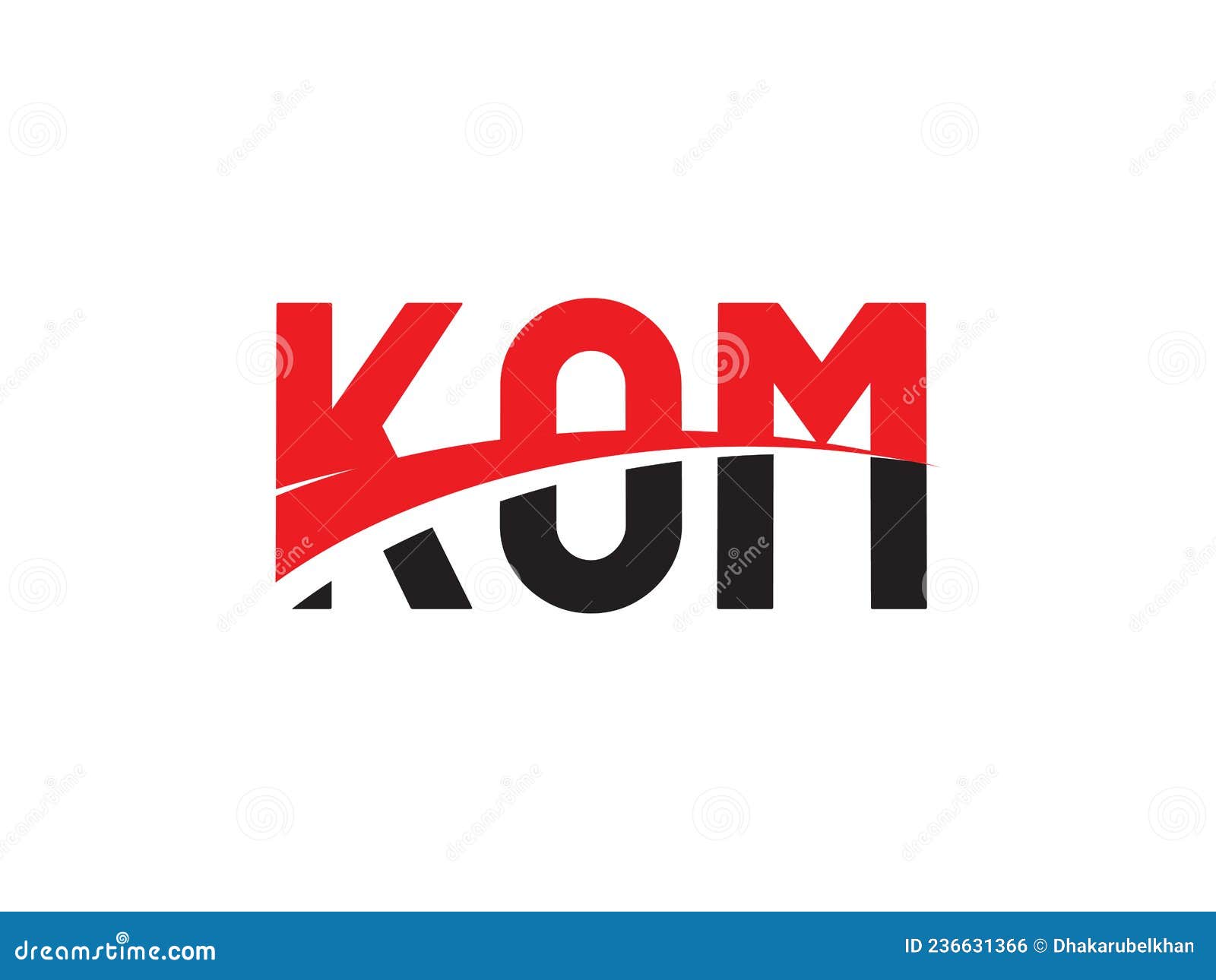 KOM Letter Initial Logo Design Vector Illustration Stock Vector ...