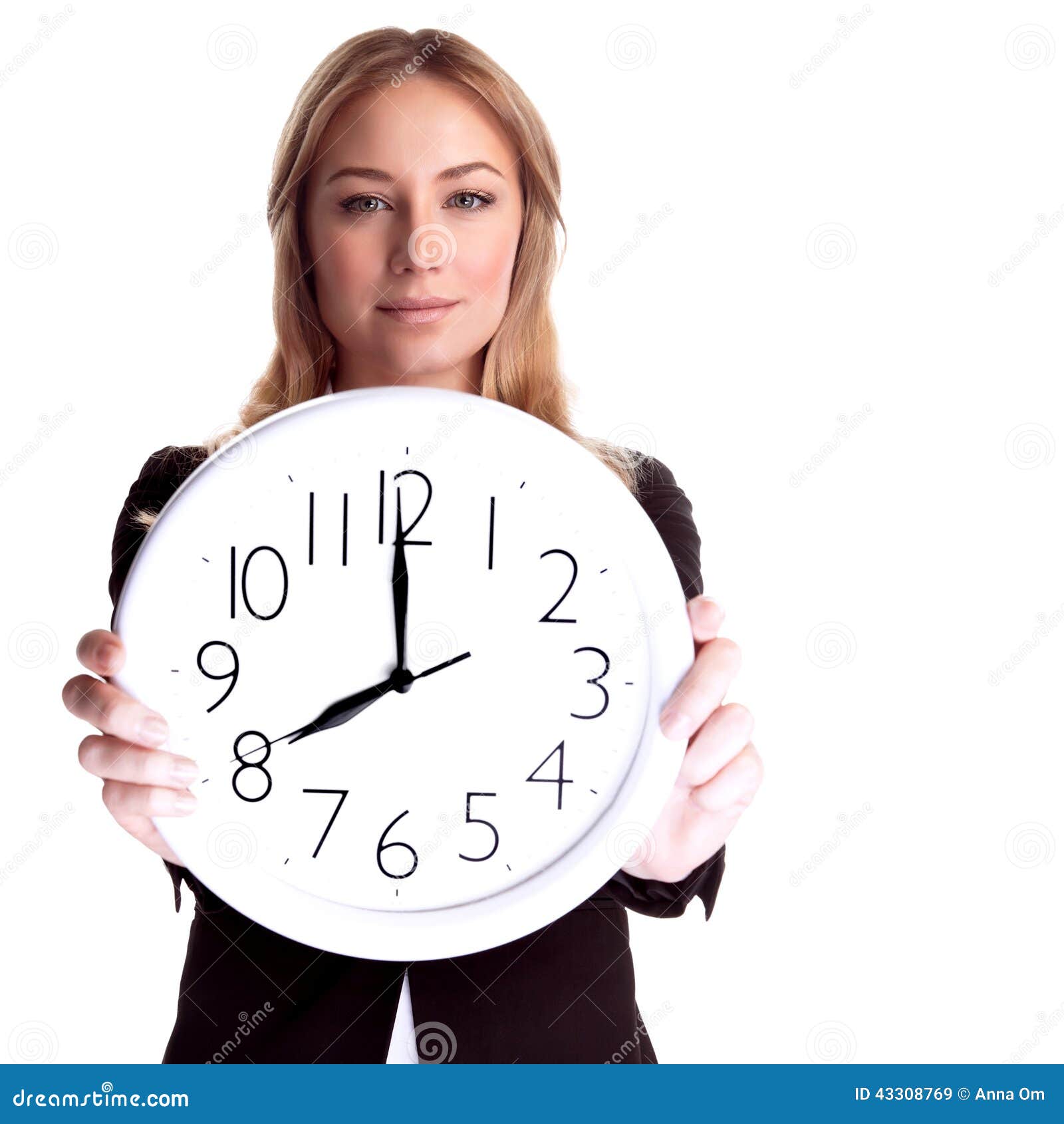 Kom op tijd werken stock afbeelding. Image of wijfje - 43308769