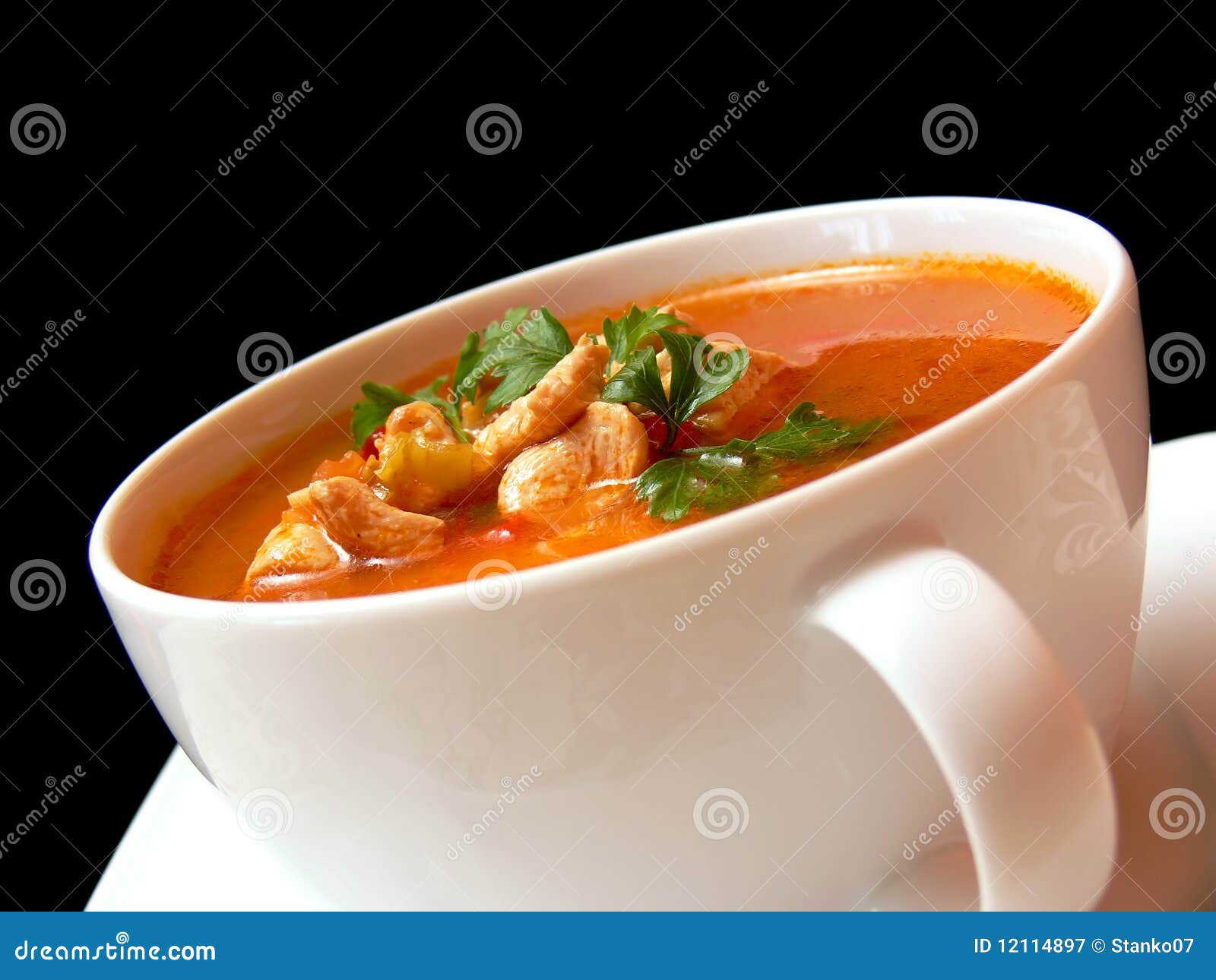 Kom soep stock afbeelding. Image of buitenlands, smakelijk - 12114897