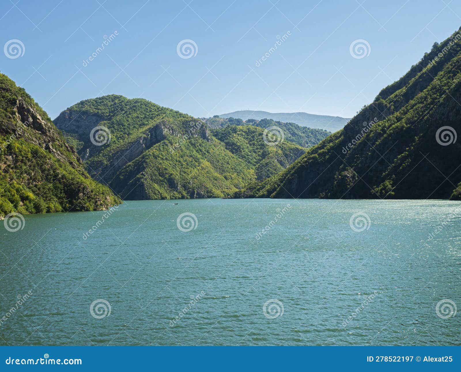 Koman lake in Albania stock image. Image of nature, tourism - 278522197