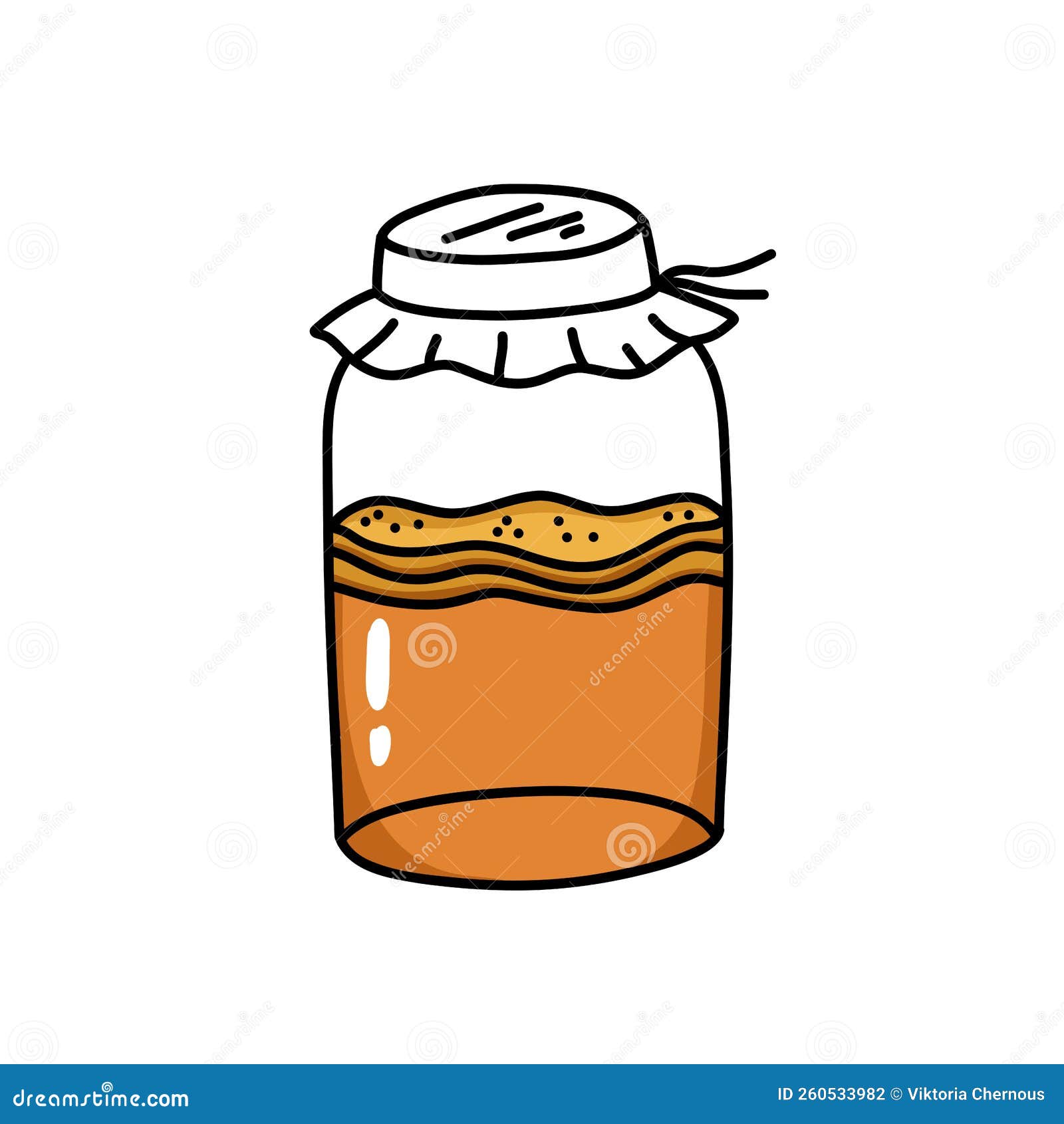 Kombucha Doodle Illustration Cartoon Vector | CartoonDealer.com #162167569