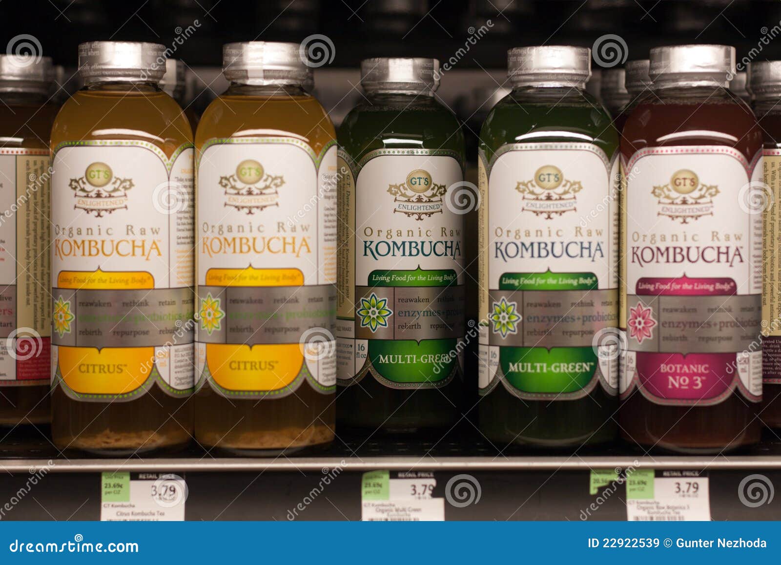 Kombucha Tea on Store Shelf Editorial Stock Image - Image of kombucha ...