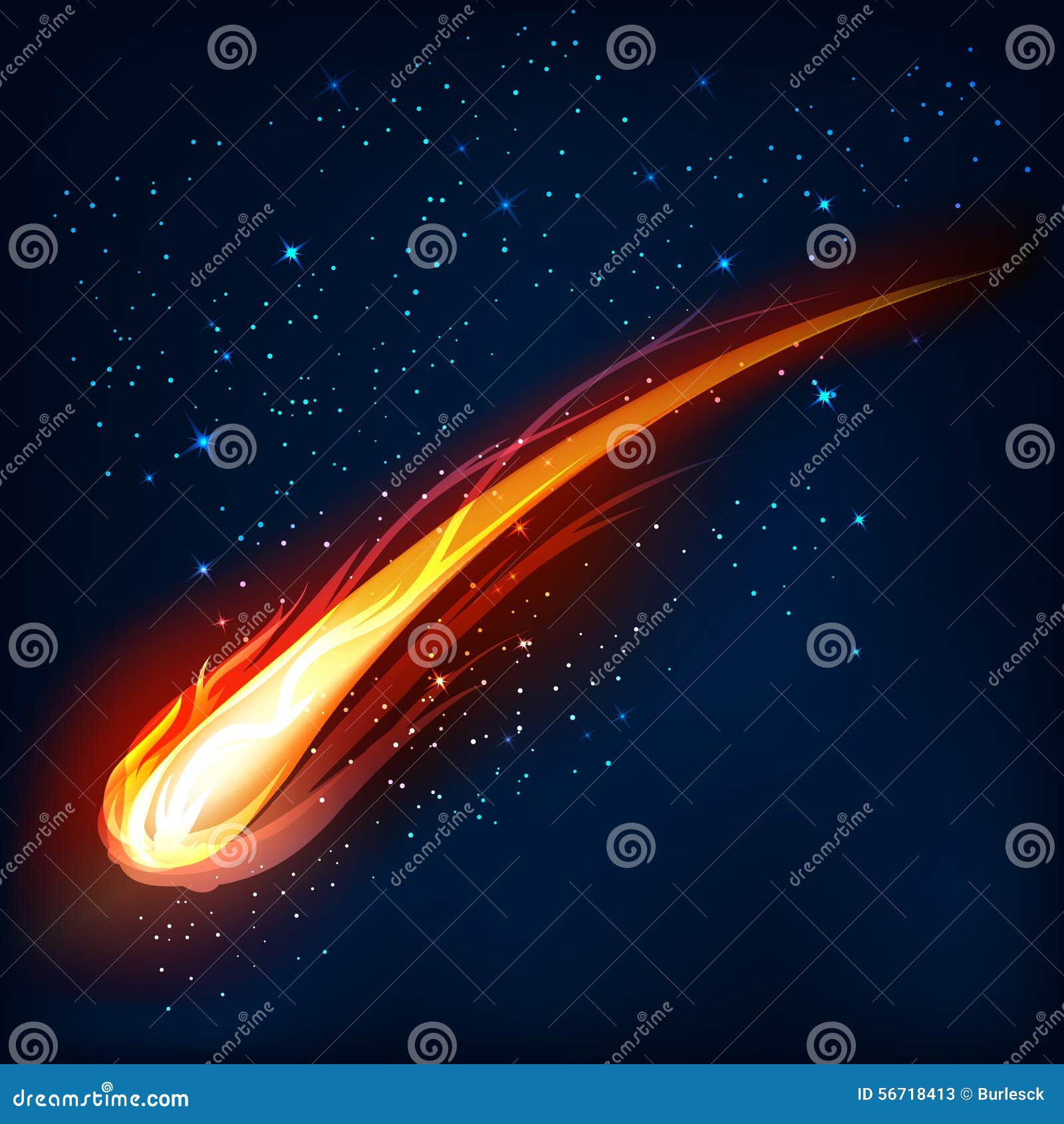 Komet vektorillustration vektor illustrationer. Illustration av ...