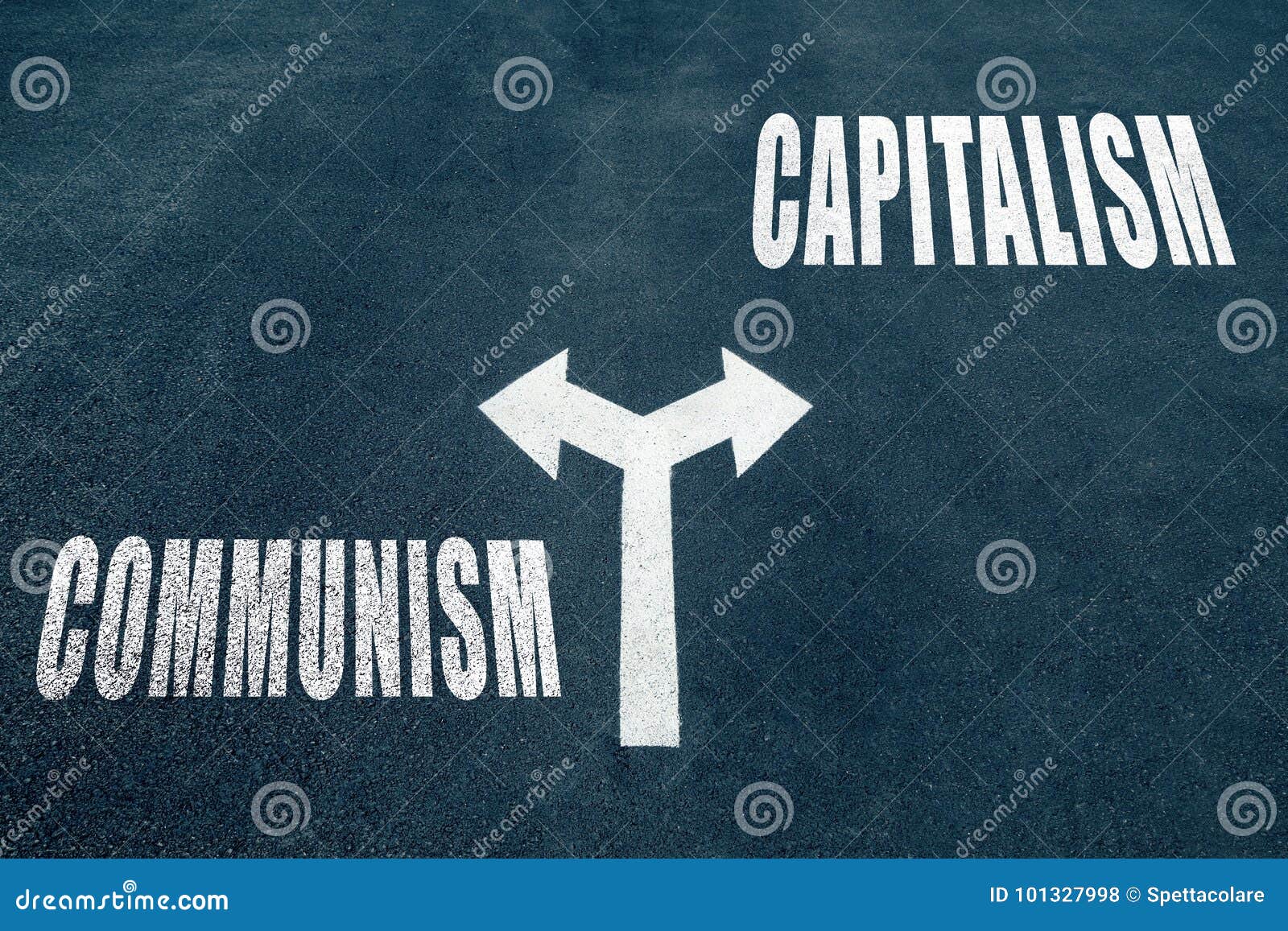 Kommunism Vs Kapitalismvalbegrepp Arkivfoto - Bild av olikt, konflikt ...