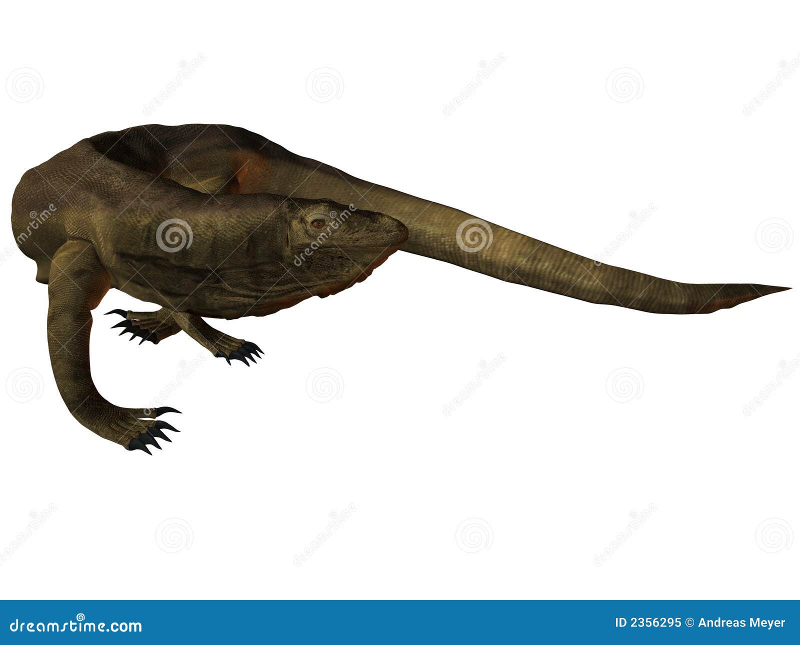 Komodo Dragon Hunting Deer Male Vector Silhouette Illustration Isolated ...