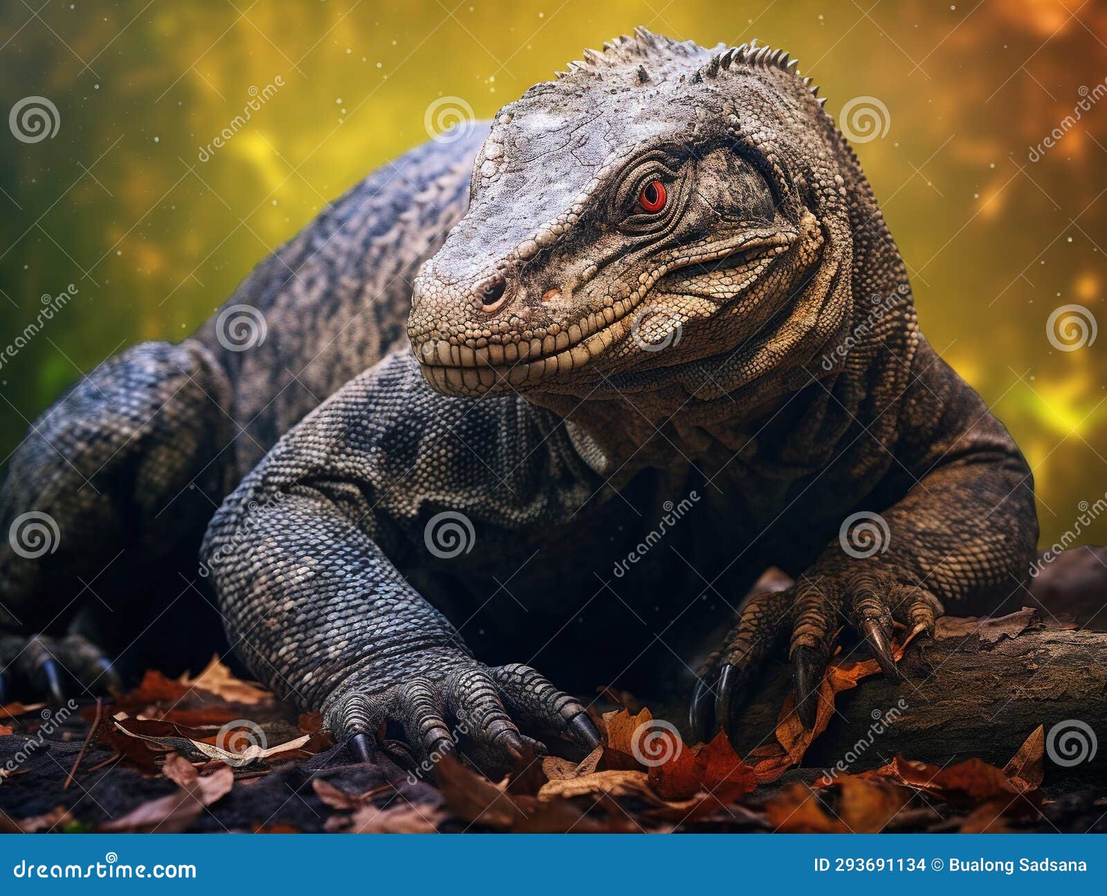 Ai Generated Illustration Wildlife Concept of Komodo Dragon Stock Illustration - Illustration of ...