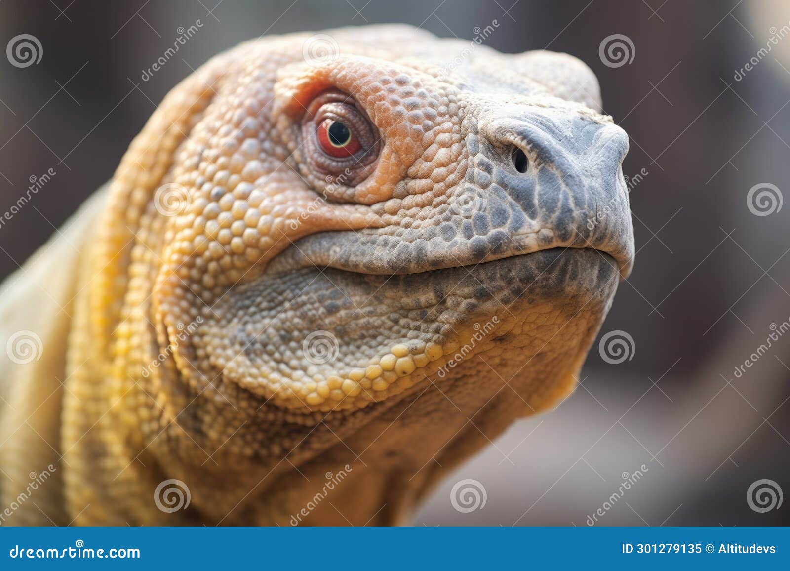 Komodo Dragons Head Close-up in Sun Stock Image - Image of endangered ...