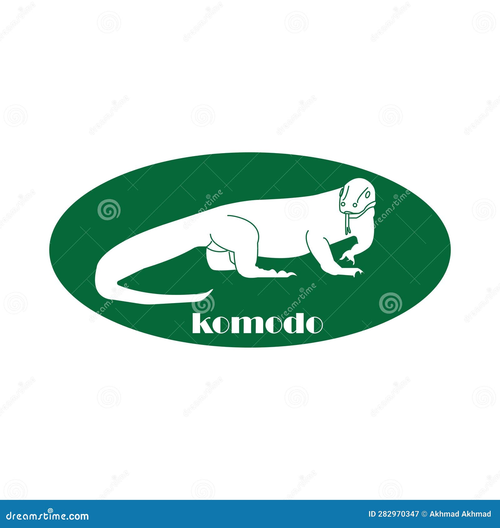 Komodo Face Vector Illustration In Decorative Style, Perfect For Tshirt ...