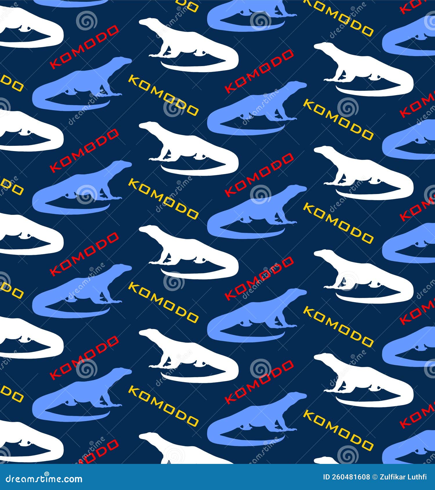 Komodo stock vector. Illustration of pattern, nature - 260481608