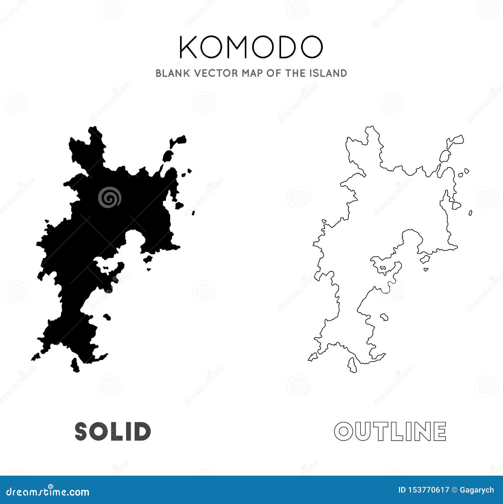 Komodo map. stock vector. Illustration of island, abstract - 153770617