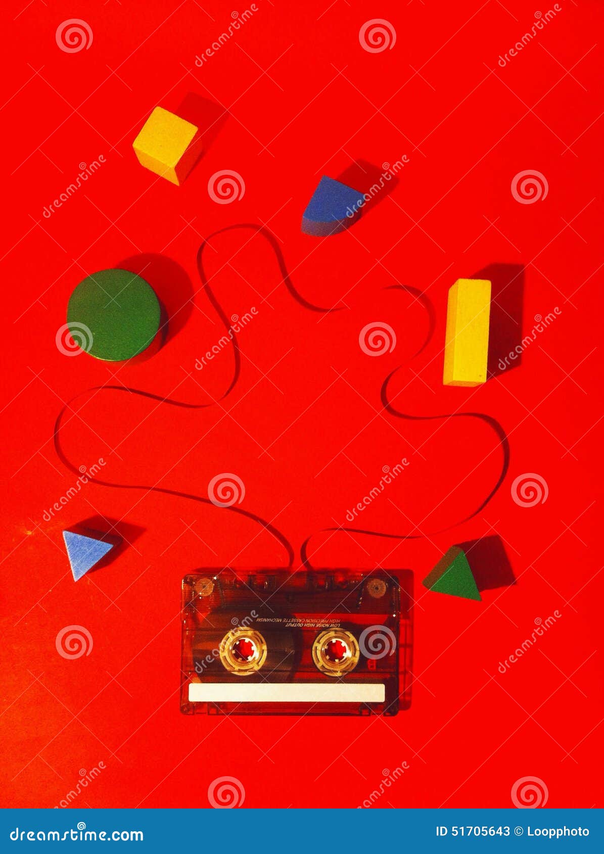 Kompakte Kassette stockbild. Bild von kassette, musik - 51705643