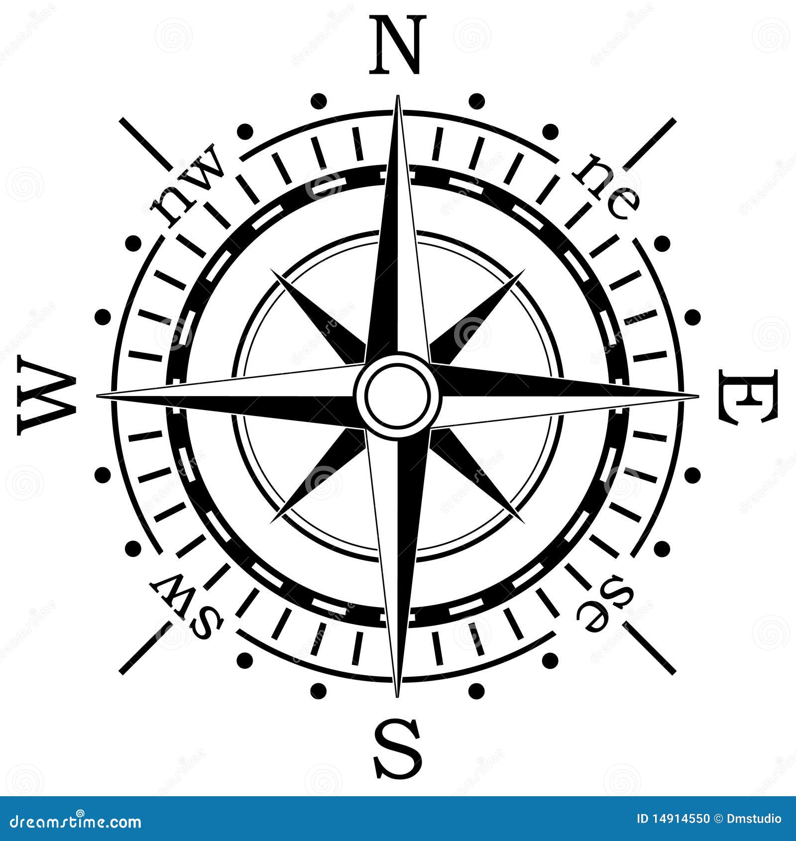 Kompas ilustracja wektor. Ilustracja złożonej z czerń - 14914550