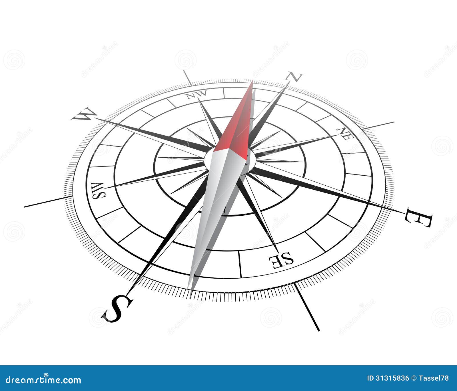 Kompas vector illustratie. Illustration of achtergrond - 31315836