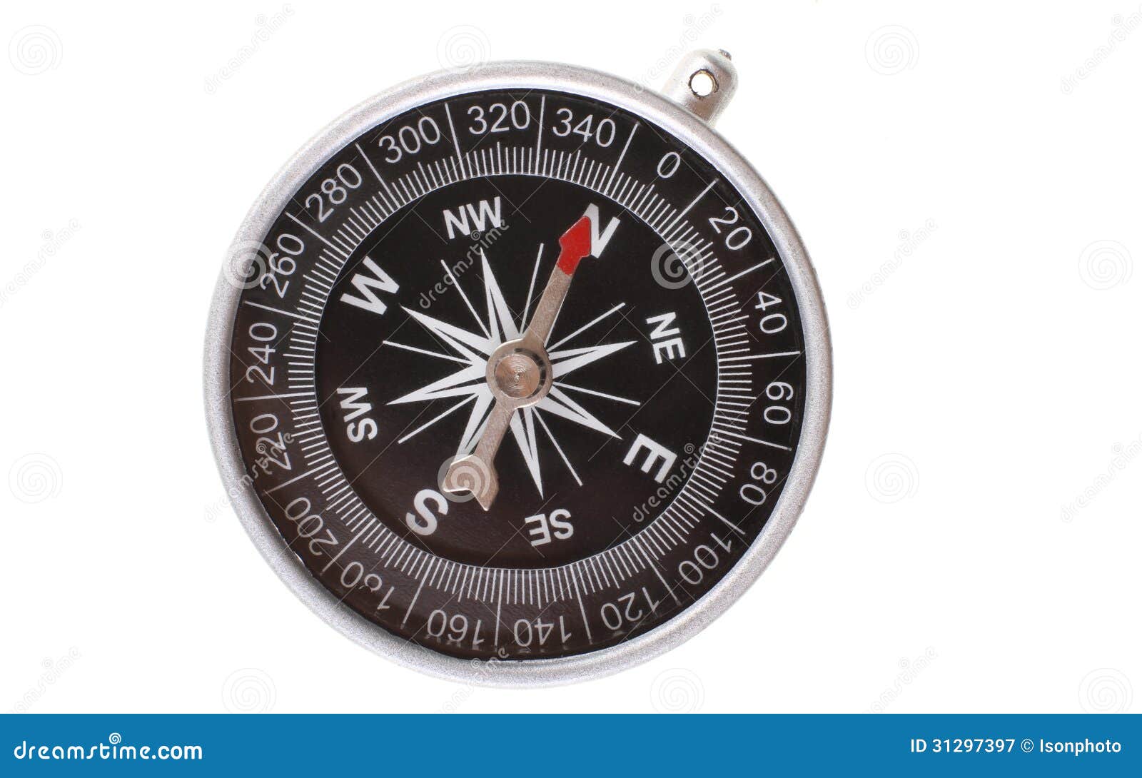 Kompas Die Het Noorden Richten Stock Afbeelding - Image of onderzoek ...