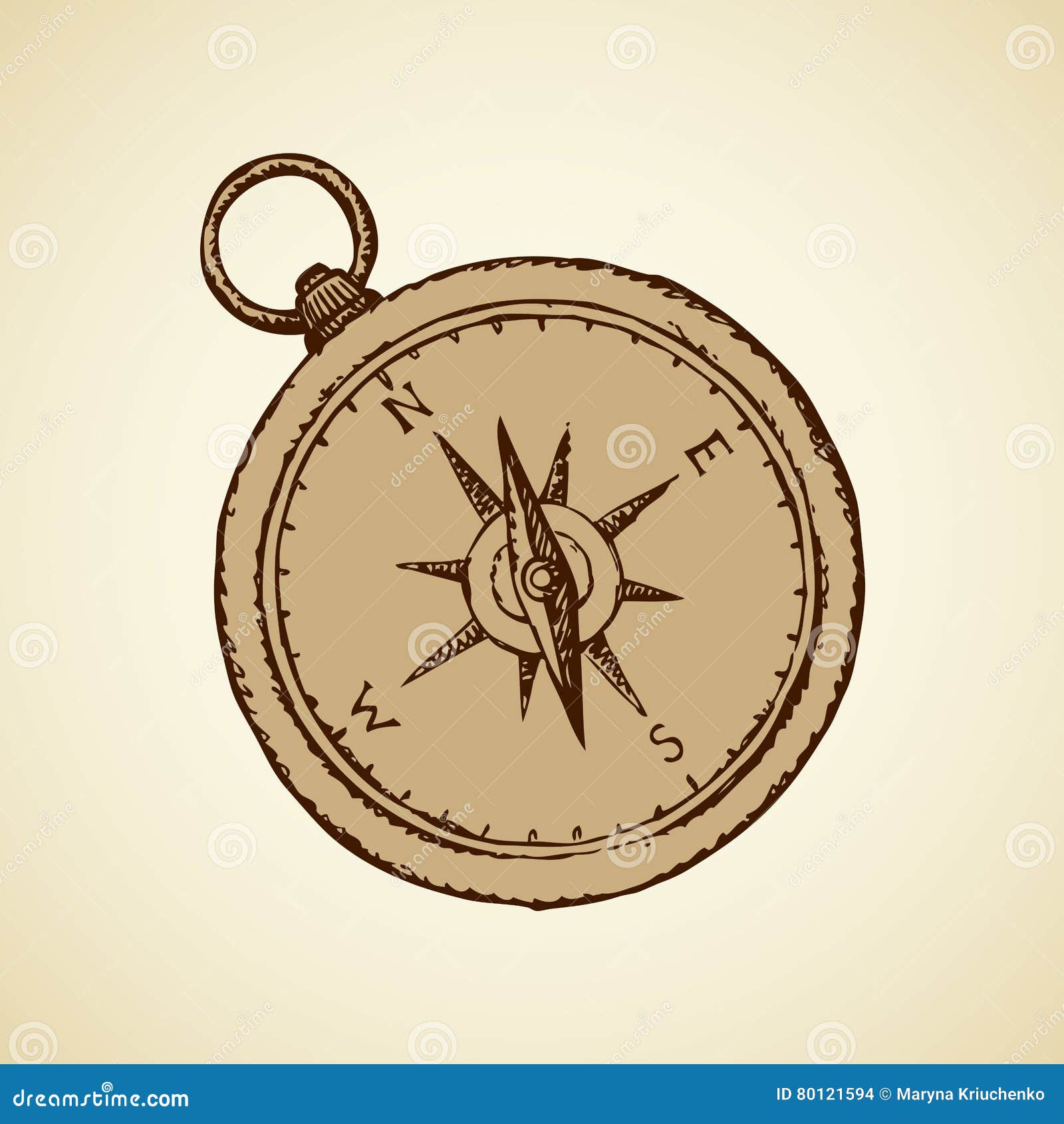 Kompas Vector tekening vector illustratie. Illustration of ...