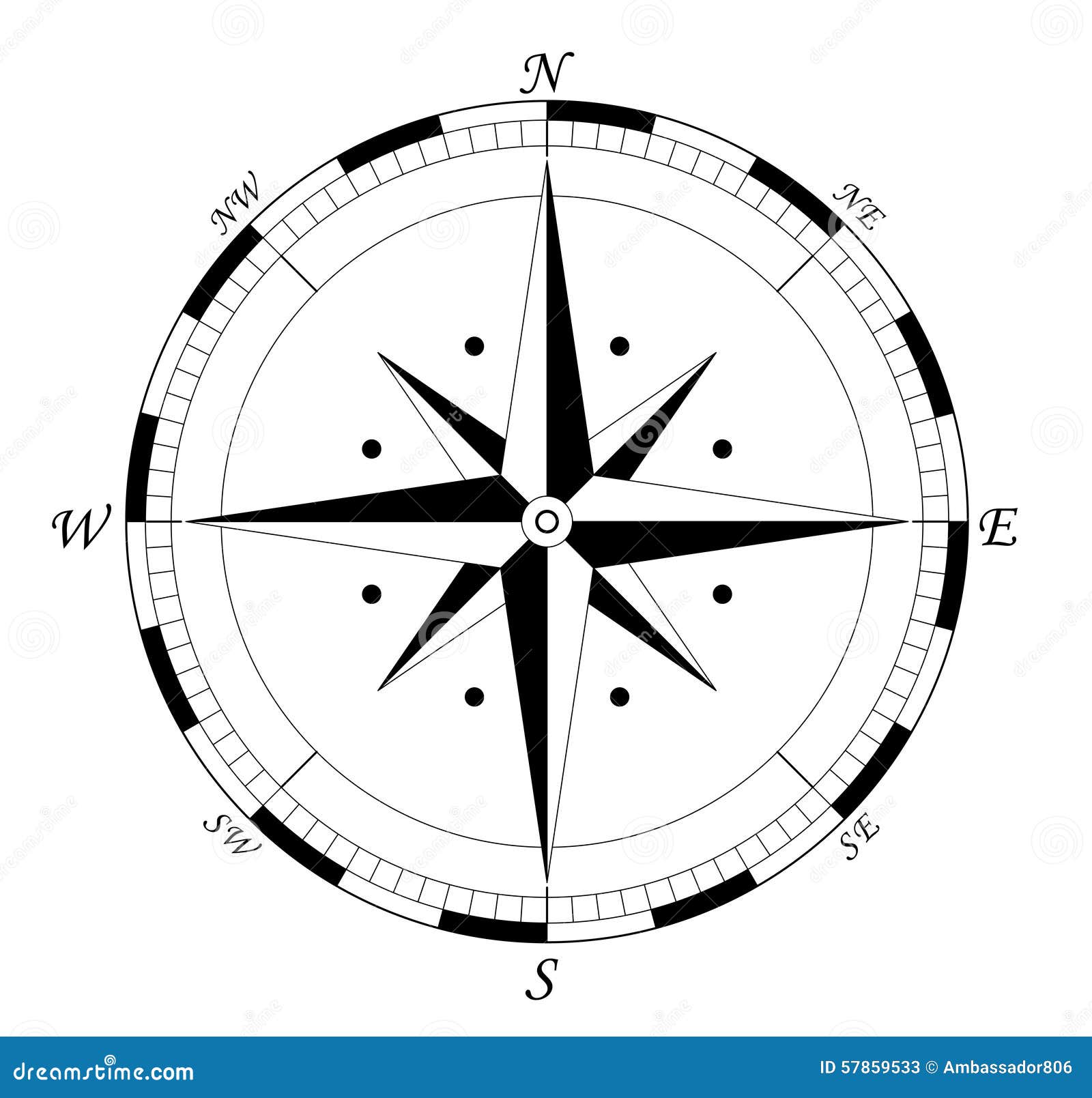 Kompas vectorillustratie vector illustratie. Illustration of ...