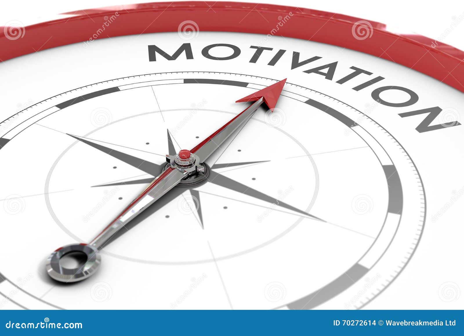 Kompass, Der Auf Motivation Zeigt Stock Abbildung - Illustration von ...