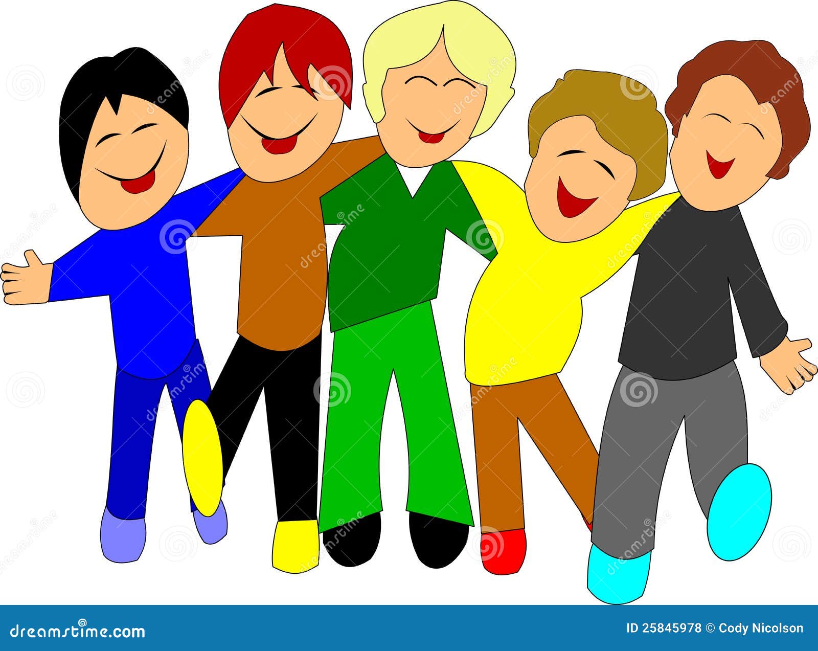 Kompisar vektor illustrationer. Illustration av vänner - 25845978