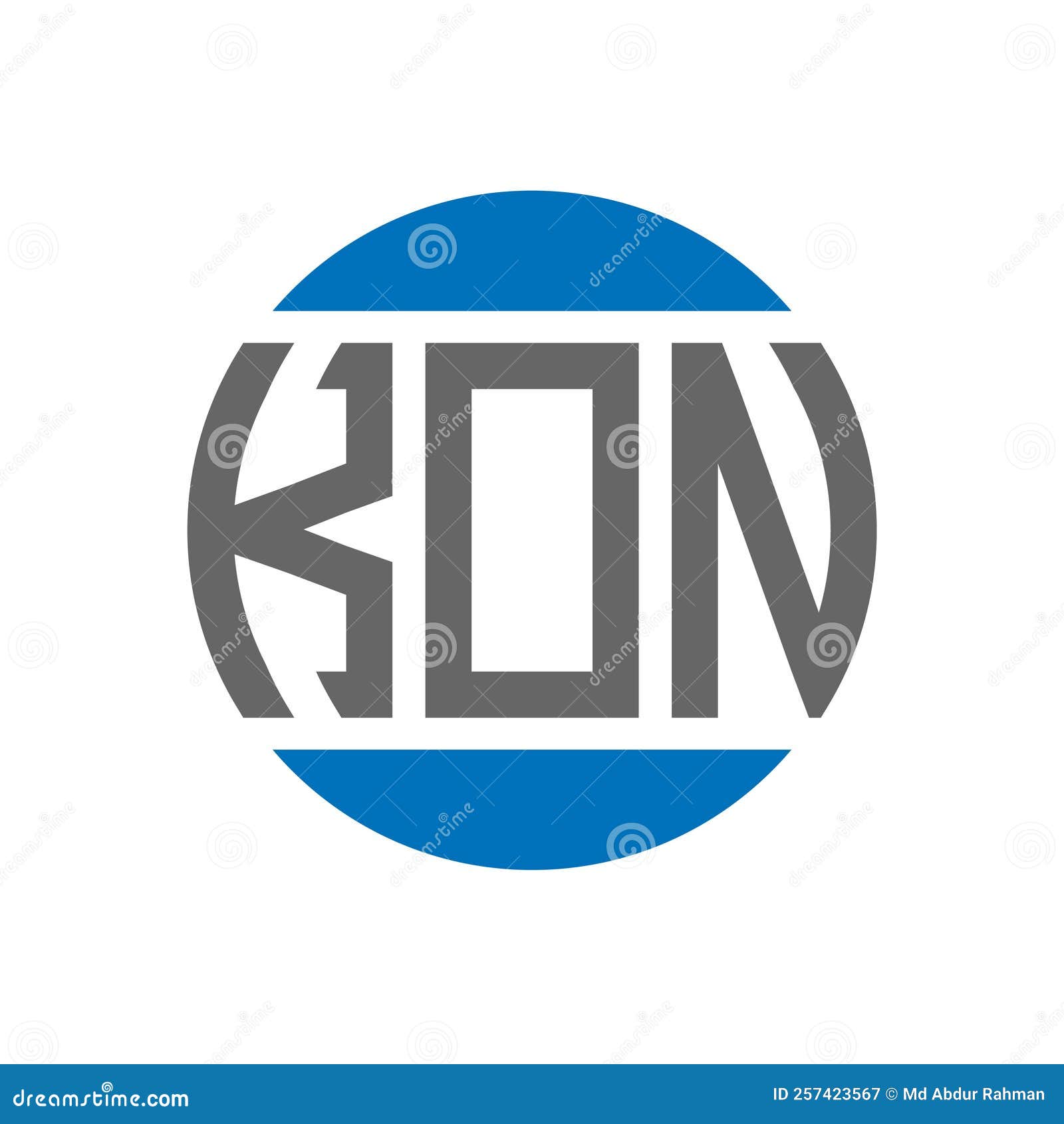 KON Letter Logo Design on White Background. KON Creative Initials ...