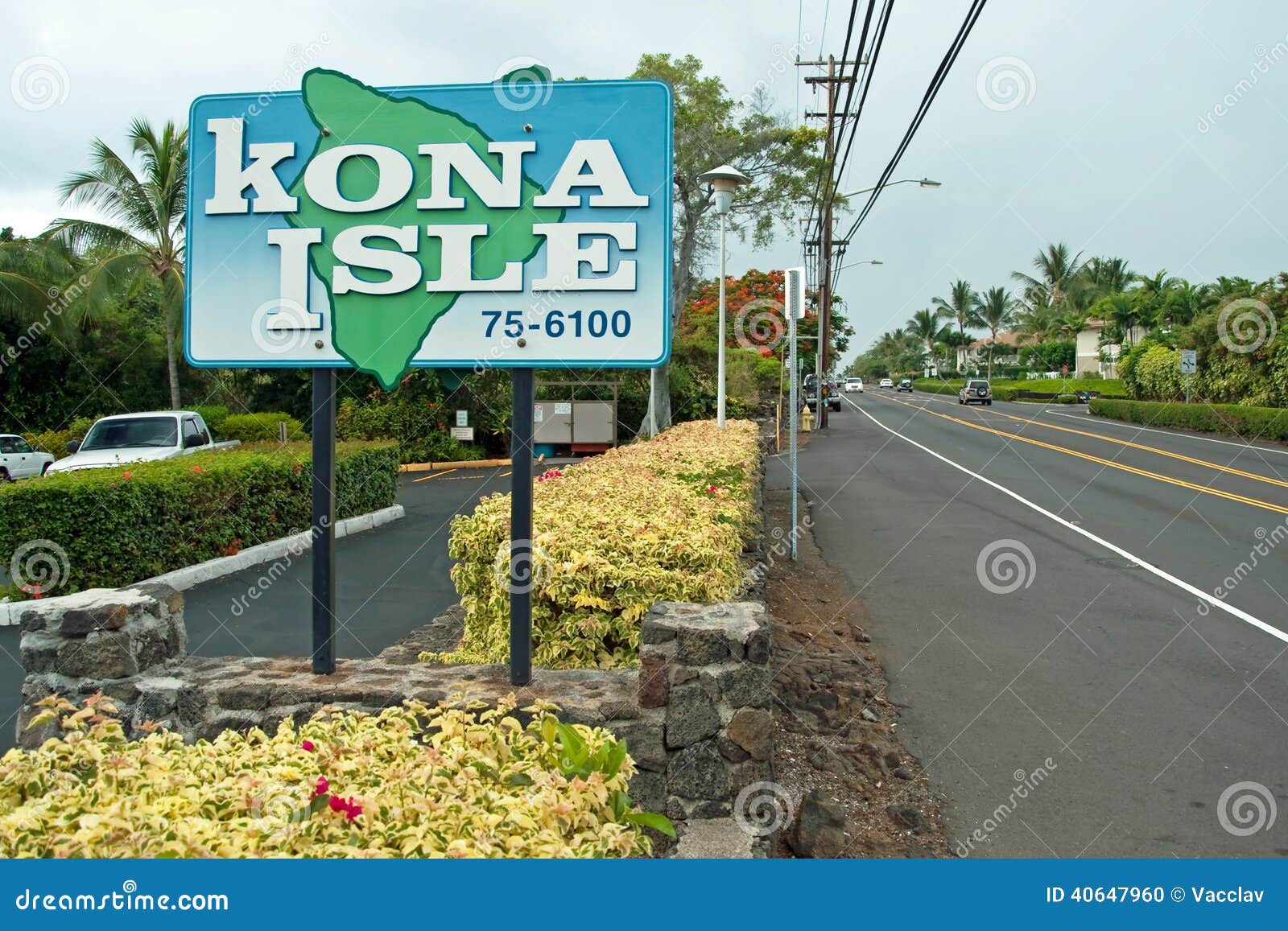 Kona Sign on Big Island Hawaii Stock Photo - Image of scenery, america ...