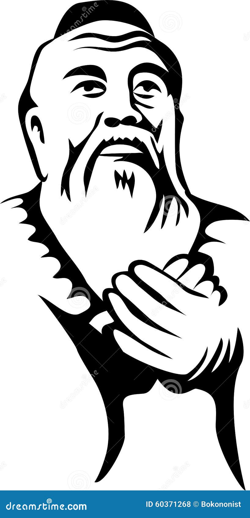 Konfuzius vektor abbildung. Illustration von lehrer, porträt - 60371268