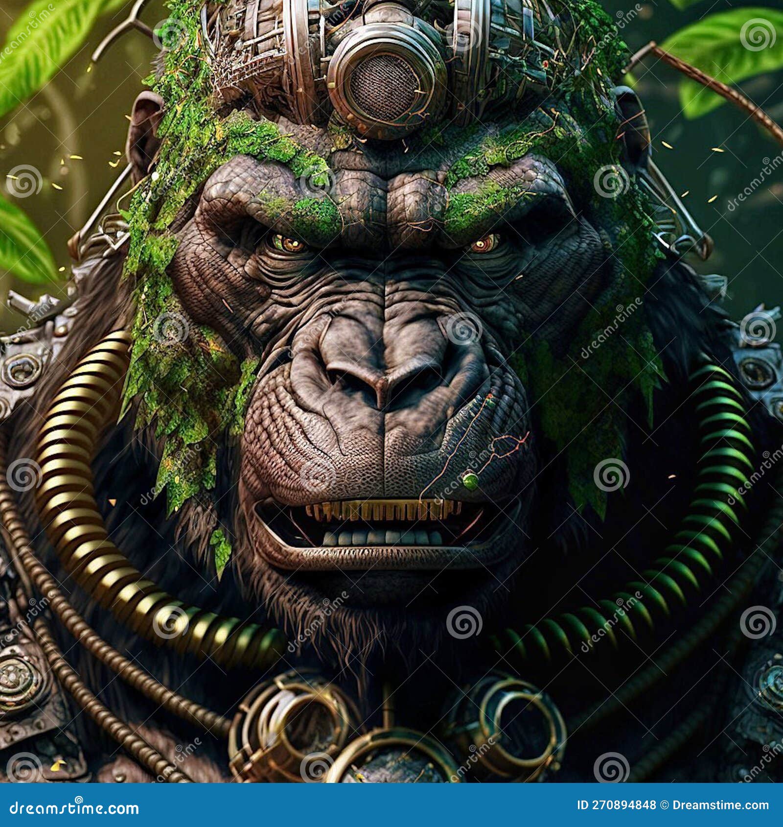 Kong with armor stock illustration. Illustration of mythology - 270894848