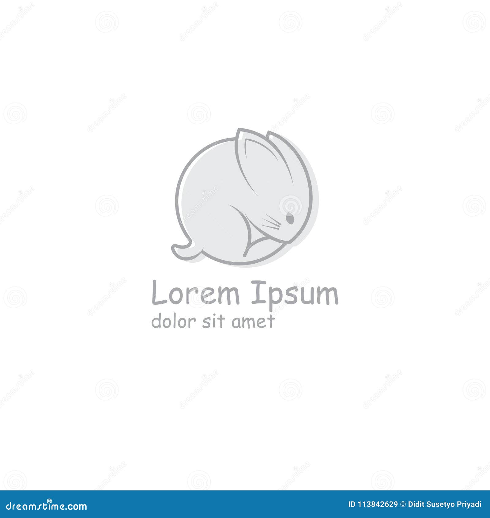 Konijn Logo Template vector illustratie. Illustration of macht - 113842629