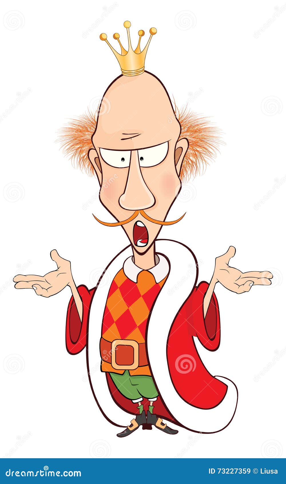 Koning Cartoon Character vector illustratie. Illustration of persoon ...