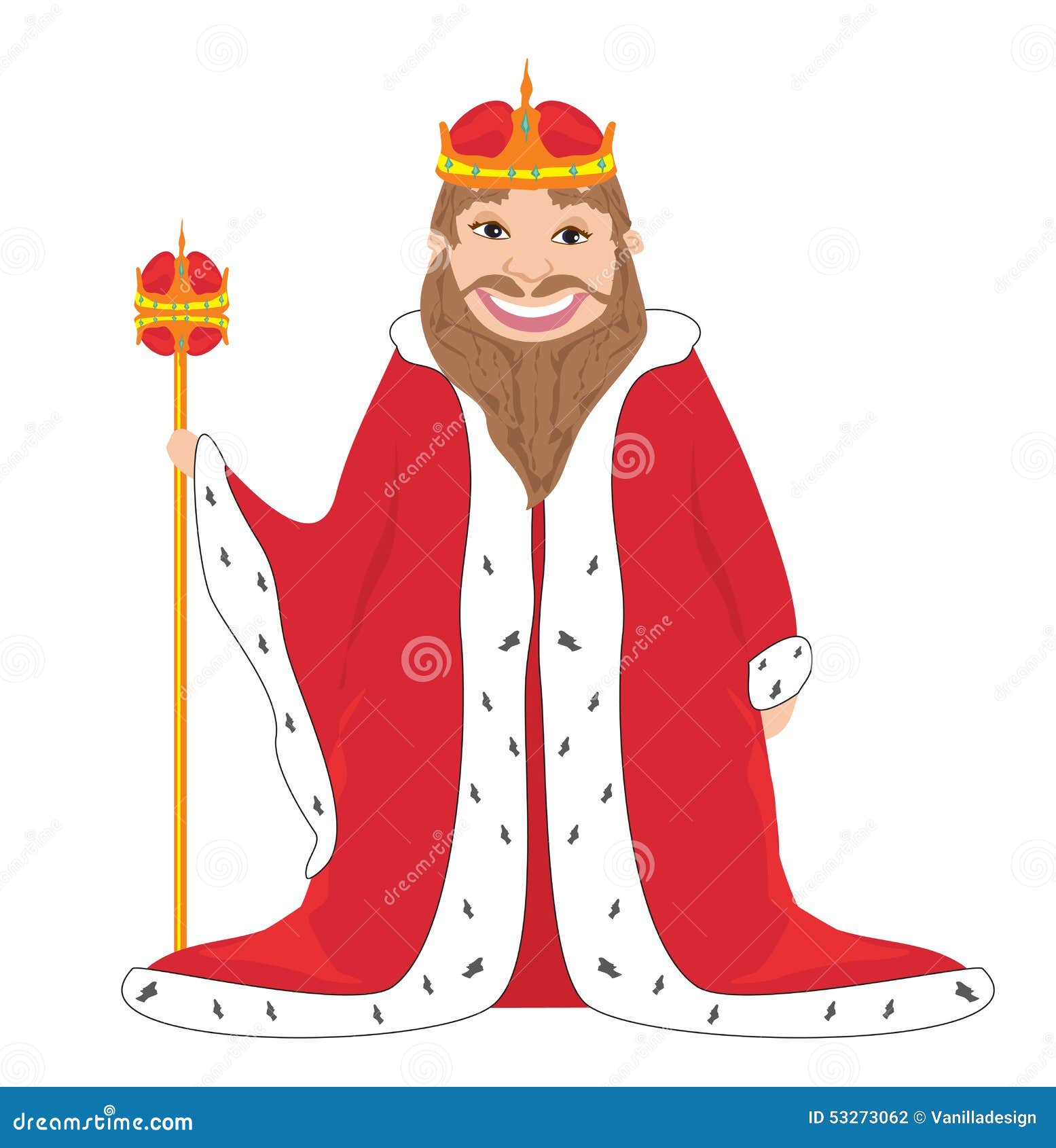 Koning - Geïsoleerde Tekening Vector Illustratie - Illustration of ...