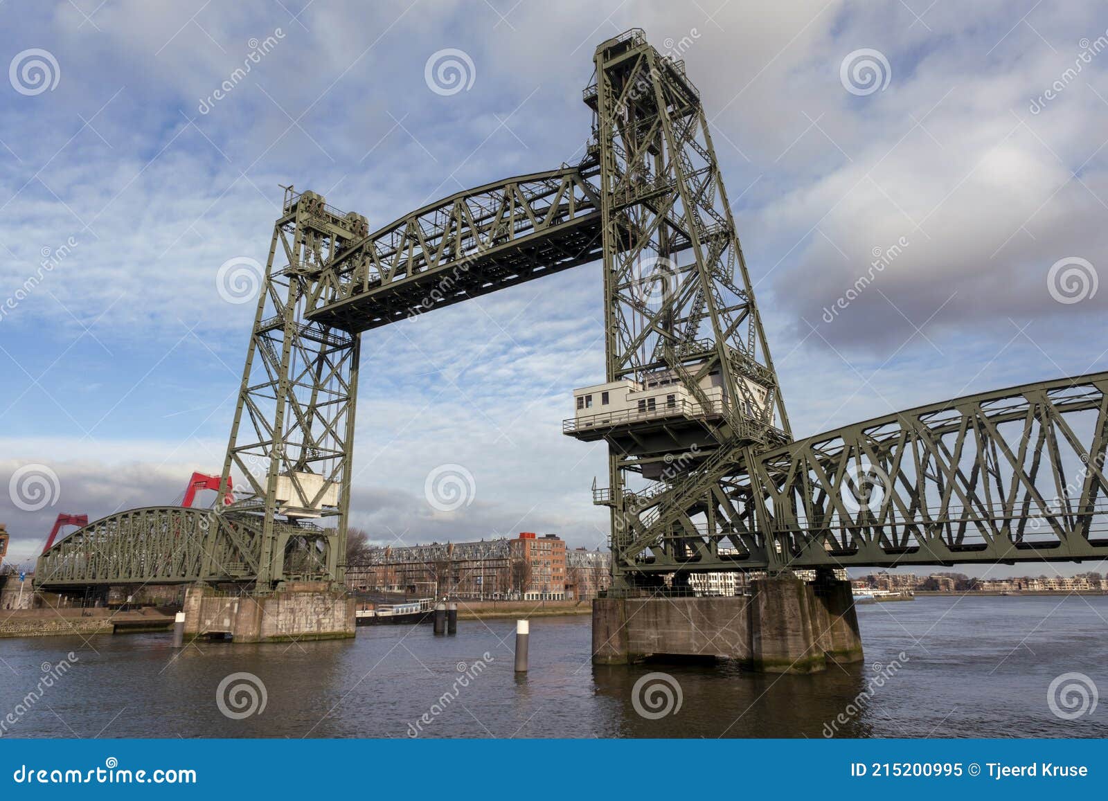 Koningshaven Railway Bridge De Hef , Netherlands Stock Image - Image of ...