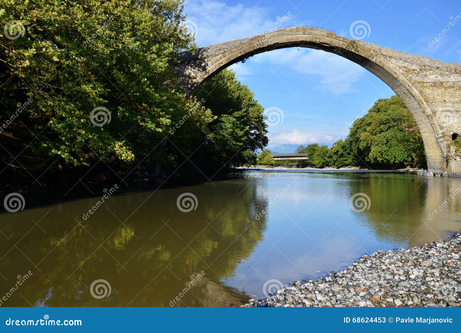 Konitsa bridge, Greece stock image. Image of historic - 68624453