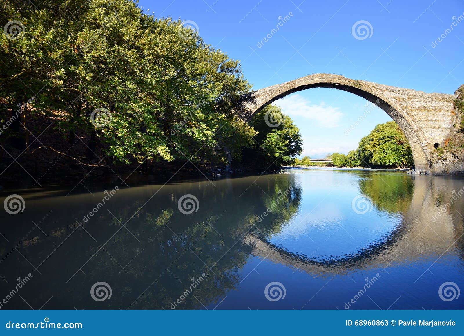 Konitsa bridge, Greece stock image. Image of park, europe - 68960863