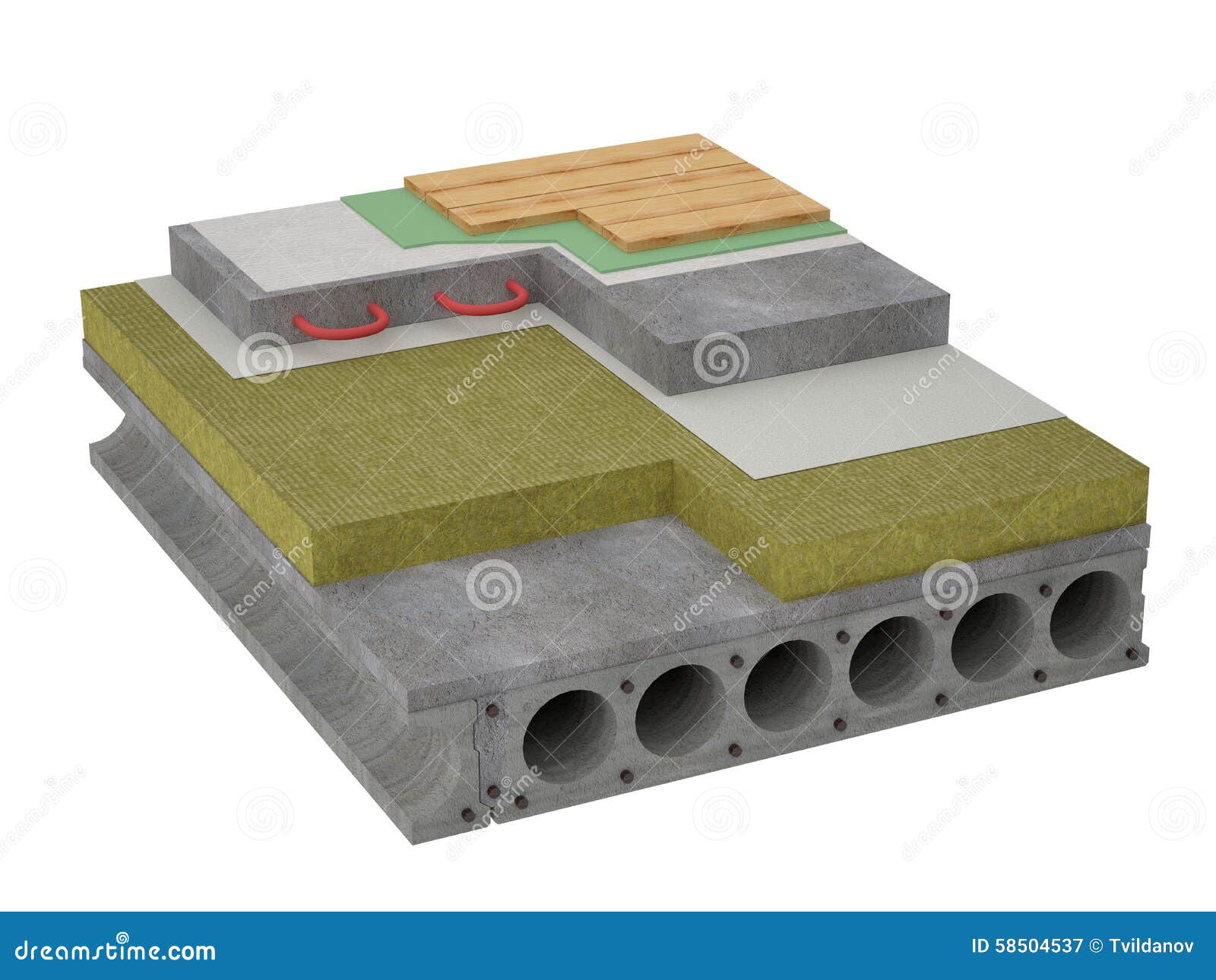 Konkrete Boden-Isolierung stock abbildung. Illustration von struktur ...