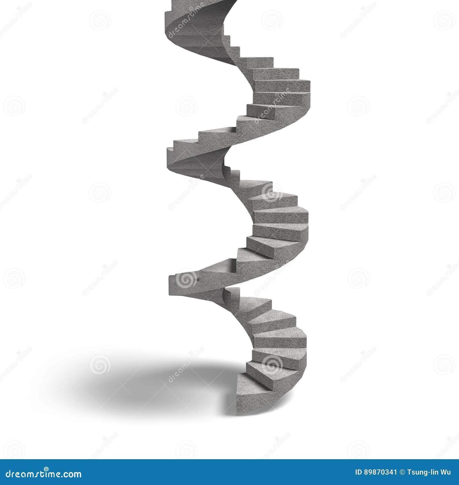 Konkrete Wendeltreppe, Illustration 3D Stock Abbildung - Illustration ...