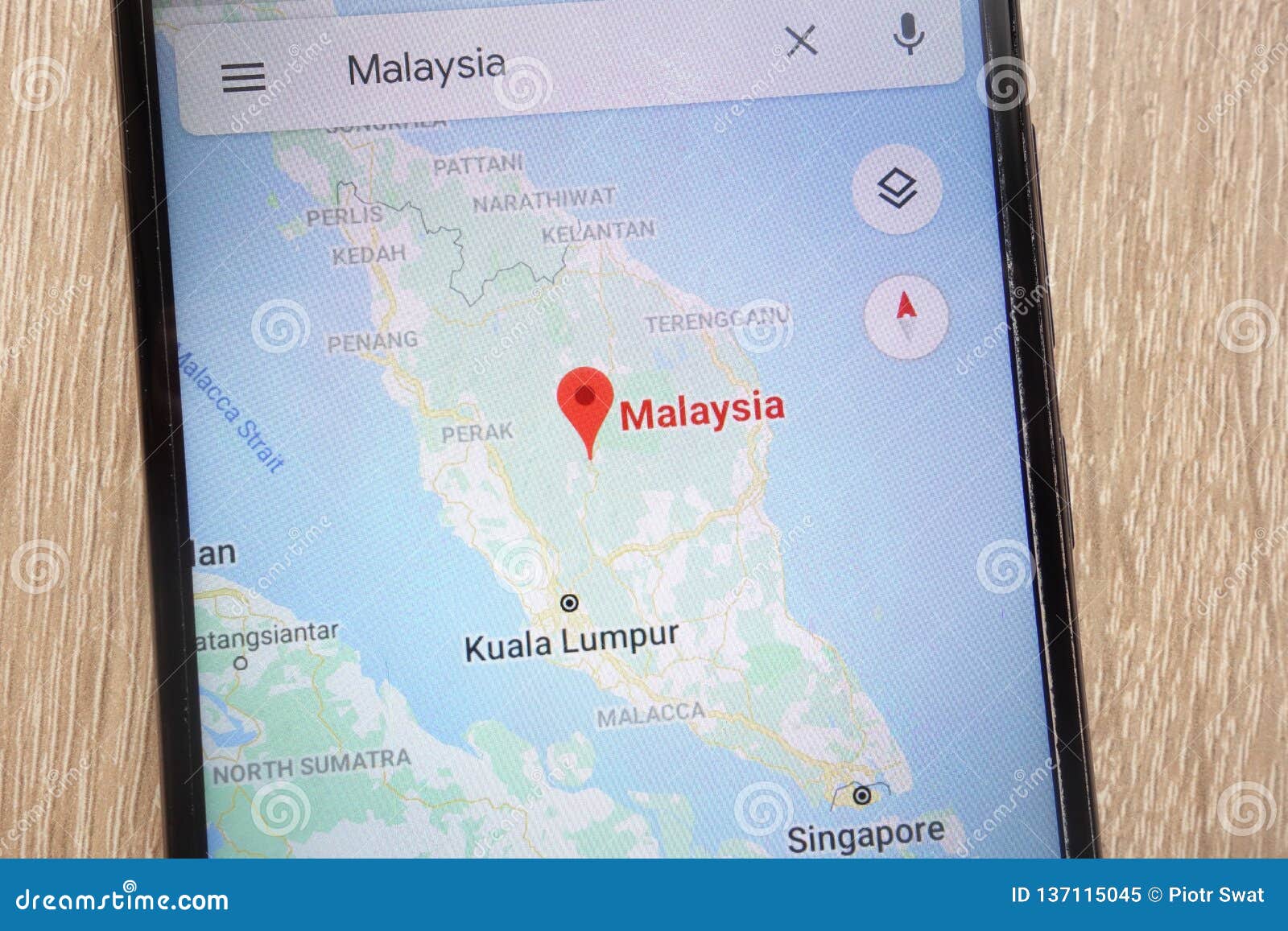 Malaysia Location on Google Maps Displayed on a Modern Smartphone ... Malaysia Location on Google Maps Displayed on a Modern Smartphone ...