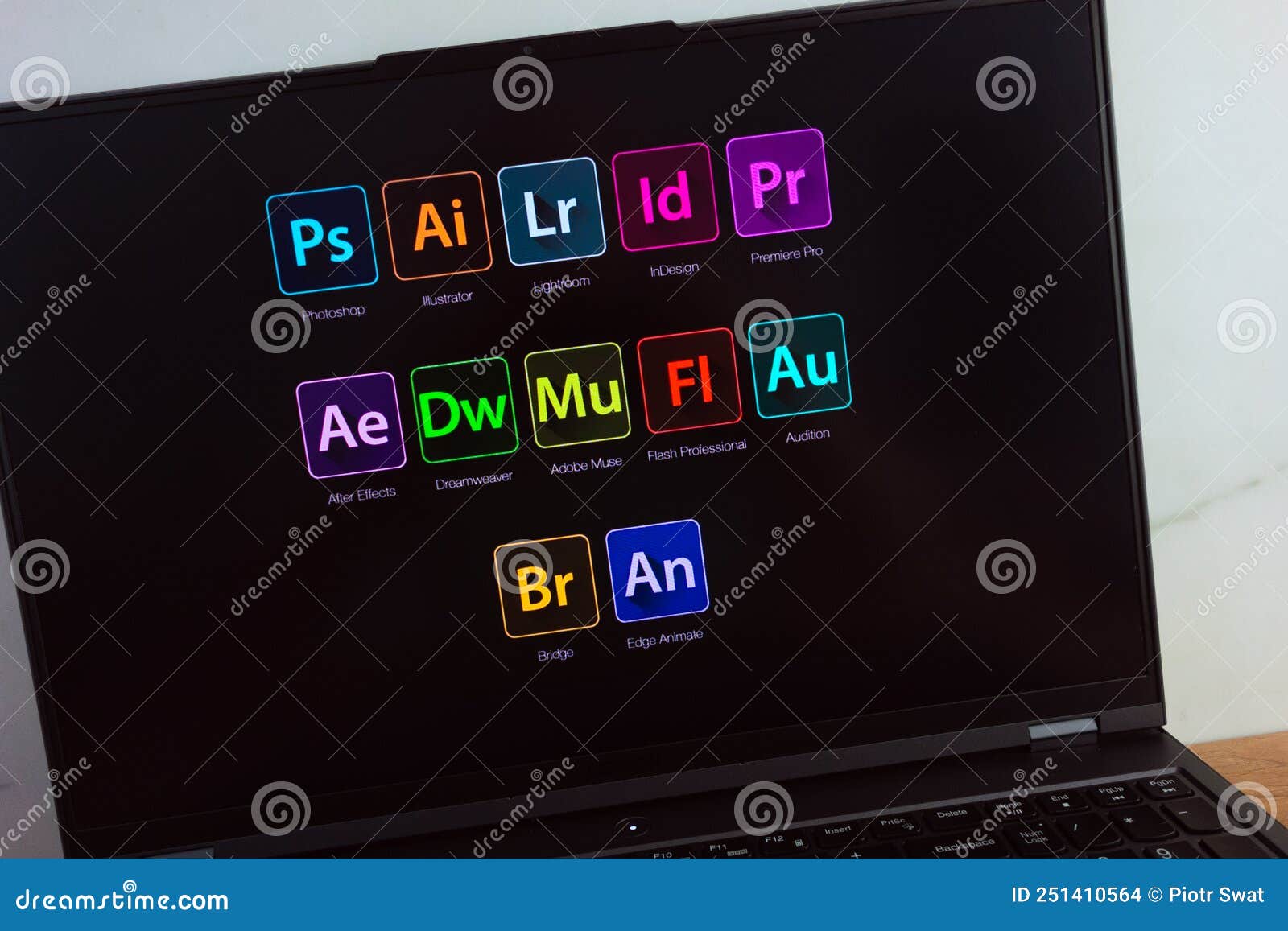 KONSKIE, POLAND - July 11, 2022: Adobe Systems Logo Displayed on Laptop ...