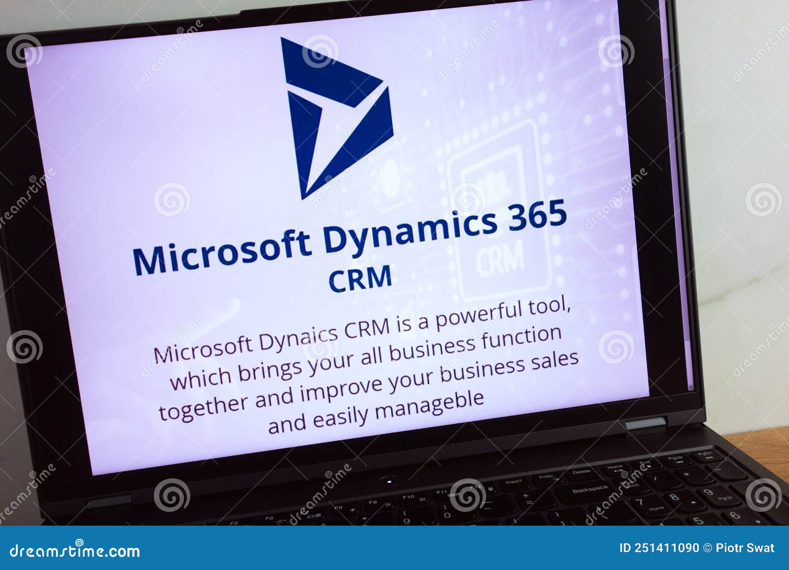 KONSKIE, POLAND - July 11, 2022: Microsoft Dynamics 365 CRM Tool Logo ...