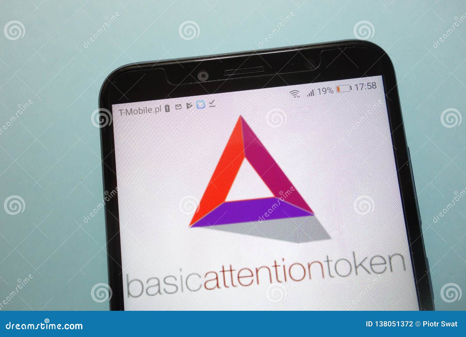 Basic Attention Token BAT Cryptocurrency Logo Displayed on Smartphone ...