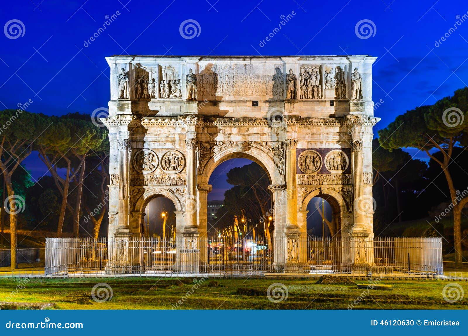 Konstantinsbogen, Rom, Italien Stockfoto - Bild von architektur ...