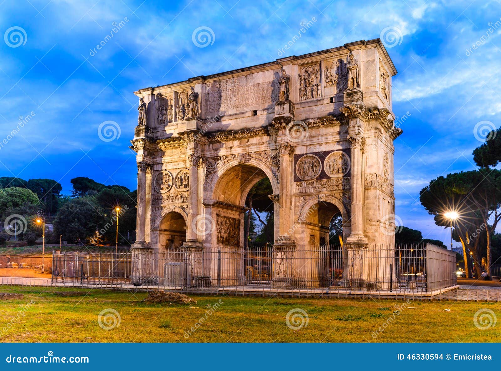 Konstantinsbogen, Rom, Italien Stockfoto - Bild von marmor, italien ...