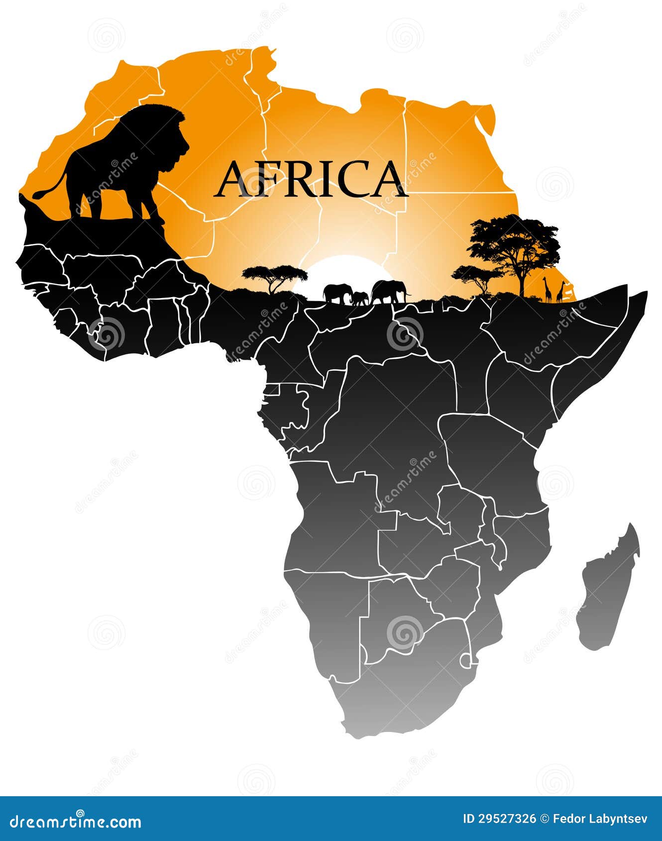 Kontinent Afrika Lizenzfreies Stockbild - Bild: 29527326
