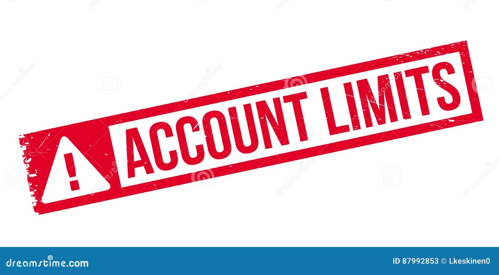 Konto begrenzt Stempel stock abbildung. Illustration von zaun - 87992853