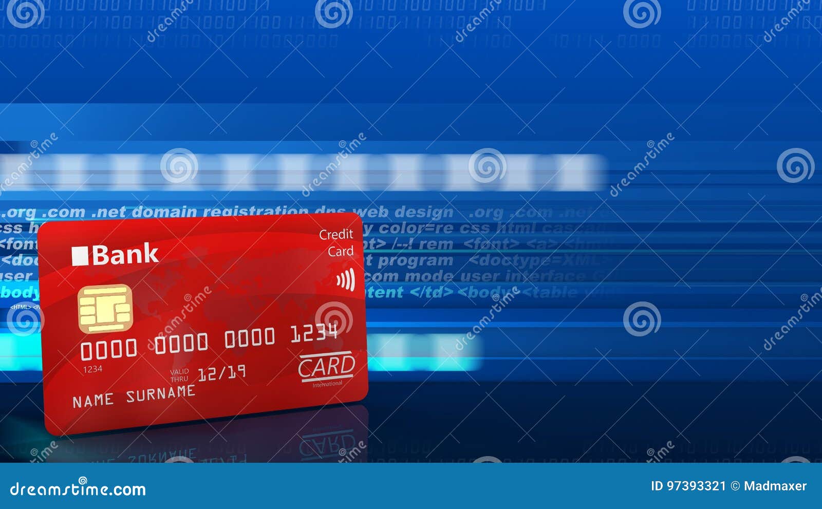 Kontokort 3d stock illustrationer. Illustration av betalning - 97393321