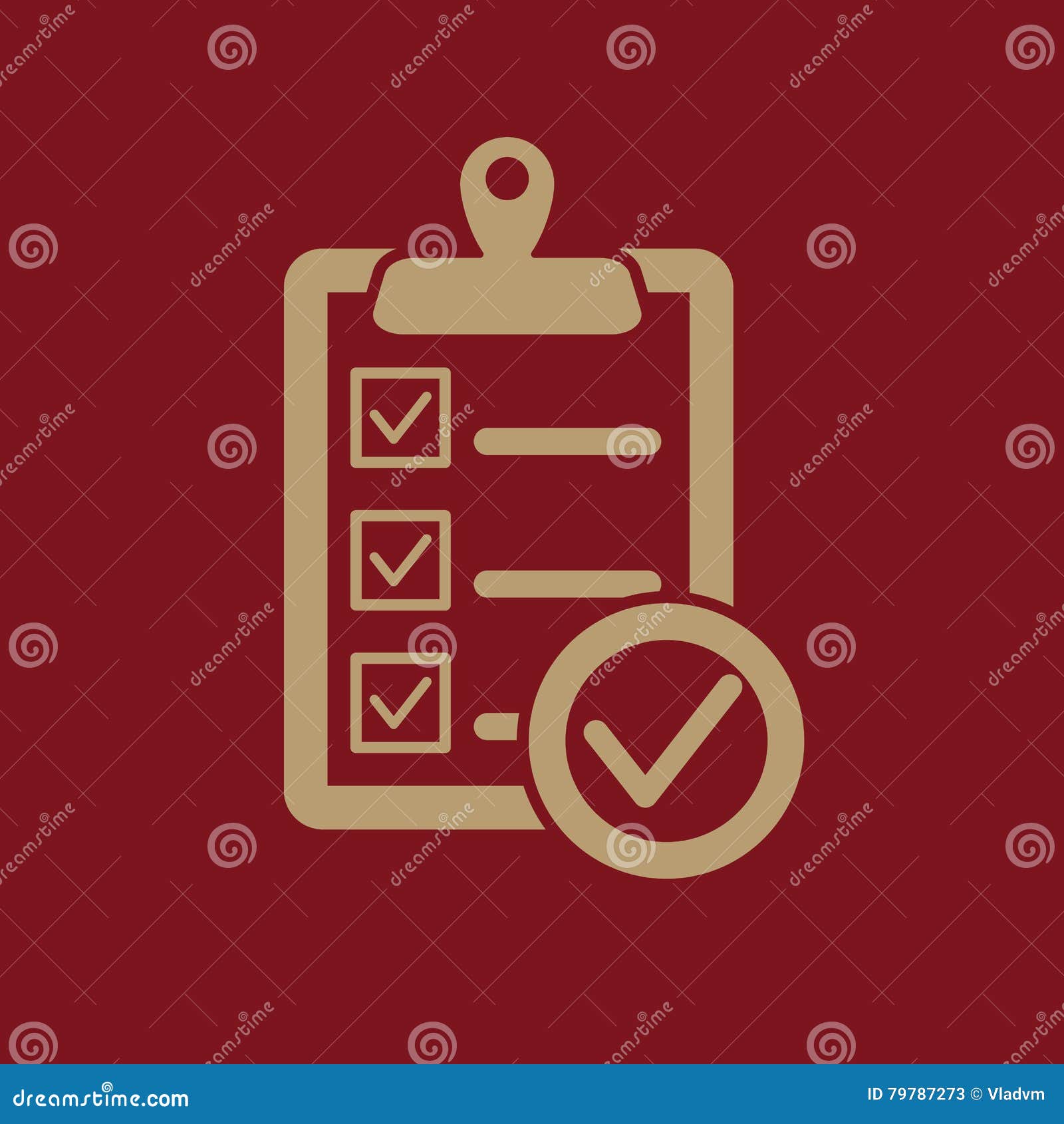 Kontrollistasymbolen Skrivplattasymbol Plant Vektor Illustrationer ...